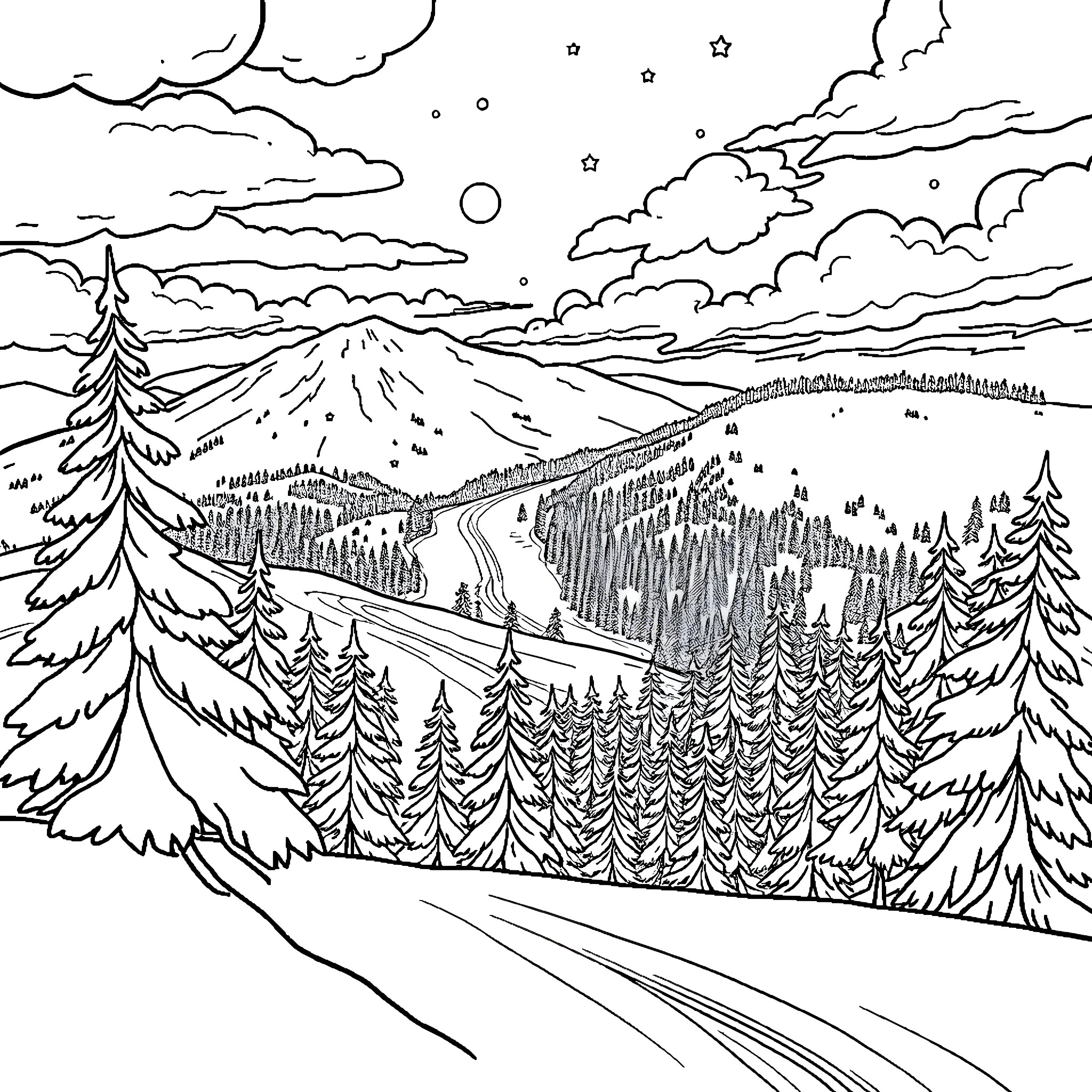 Best Skiing Coloring Pages (Free Printable PDF)