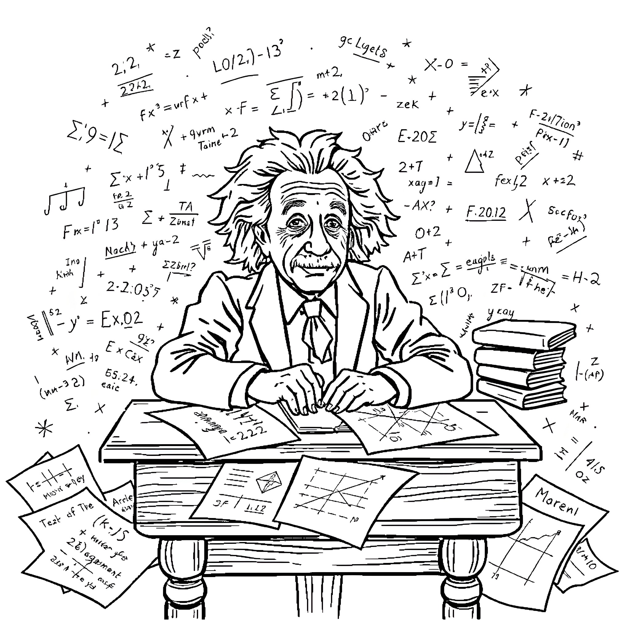 Best Albert Einstein Coloring Pages (Free Printable PDF)