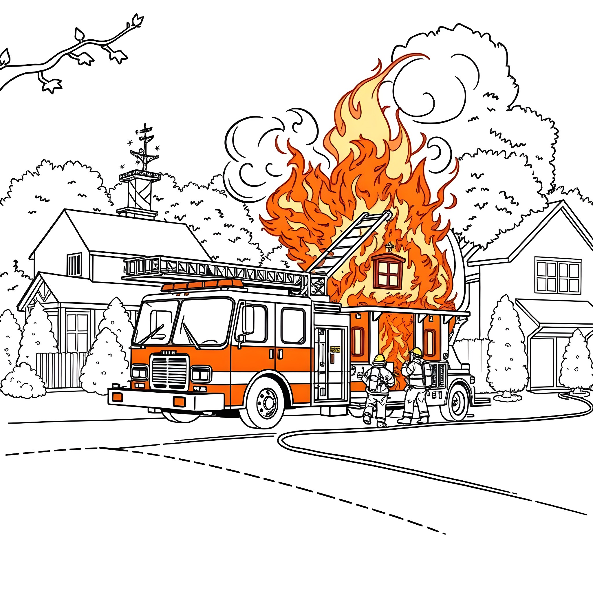 Best Fire Engine Coloring Pages (Free Printable PDF)