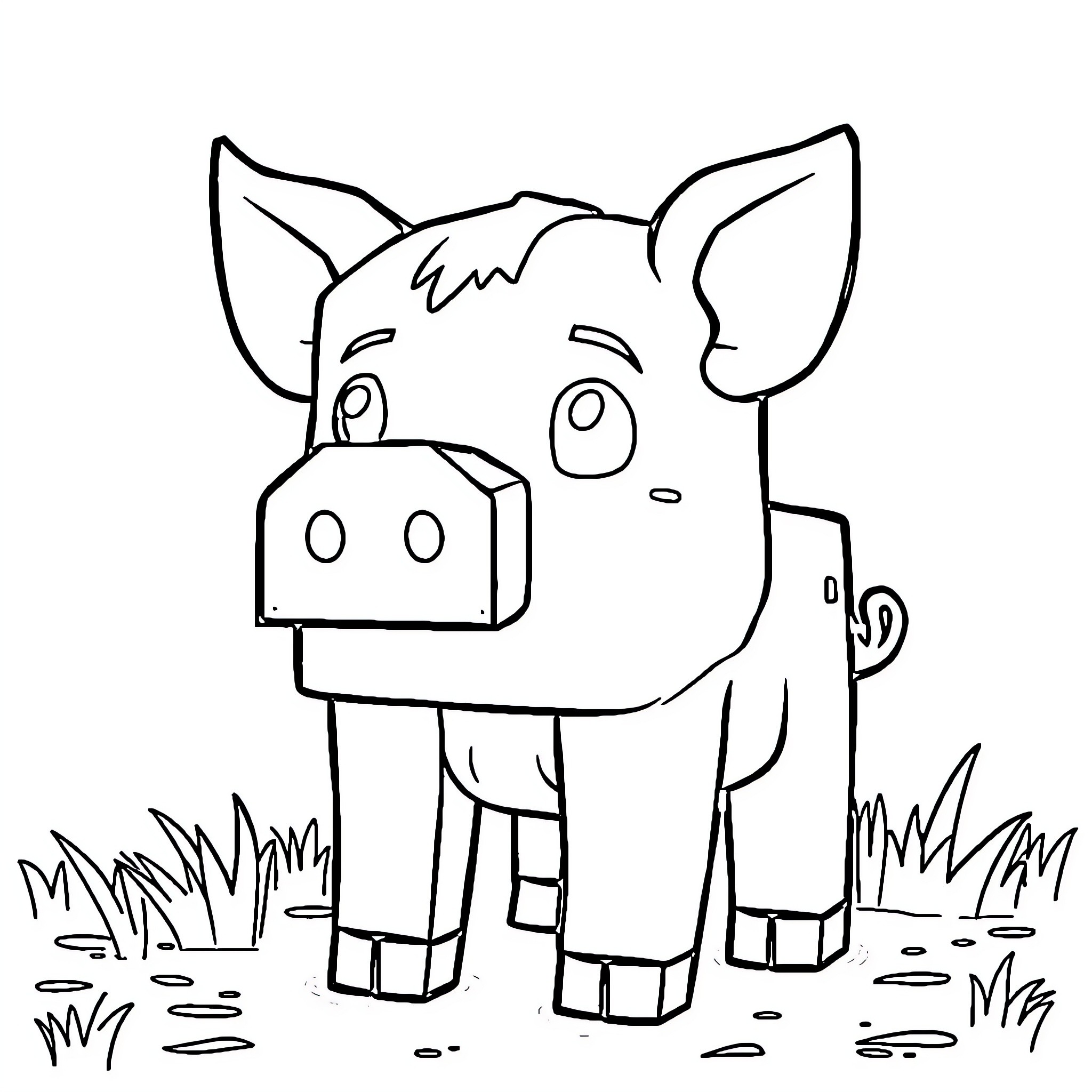 Best Minecraft Pig Coloring Pages (Free Printable PDF)