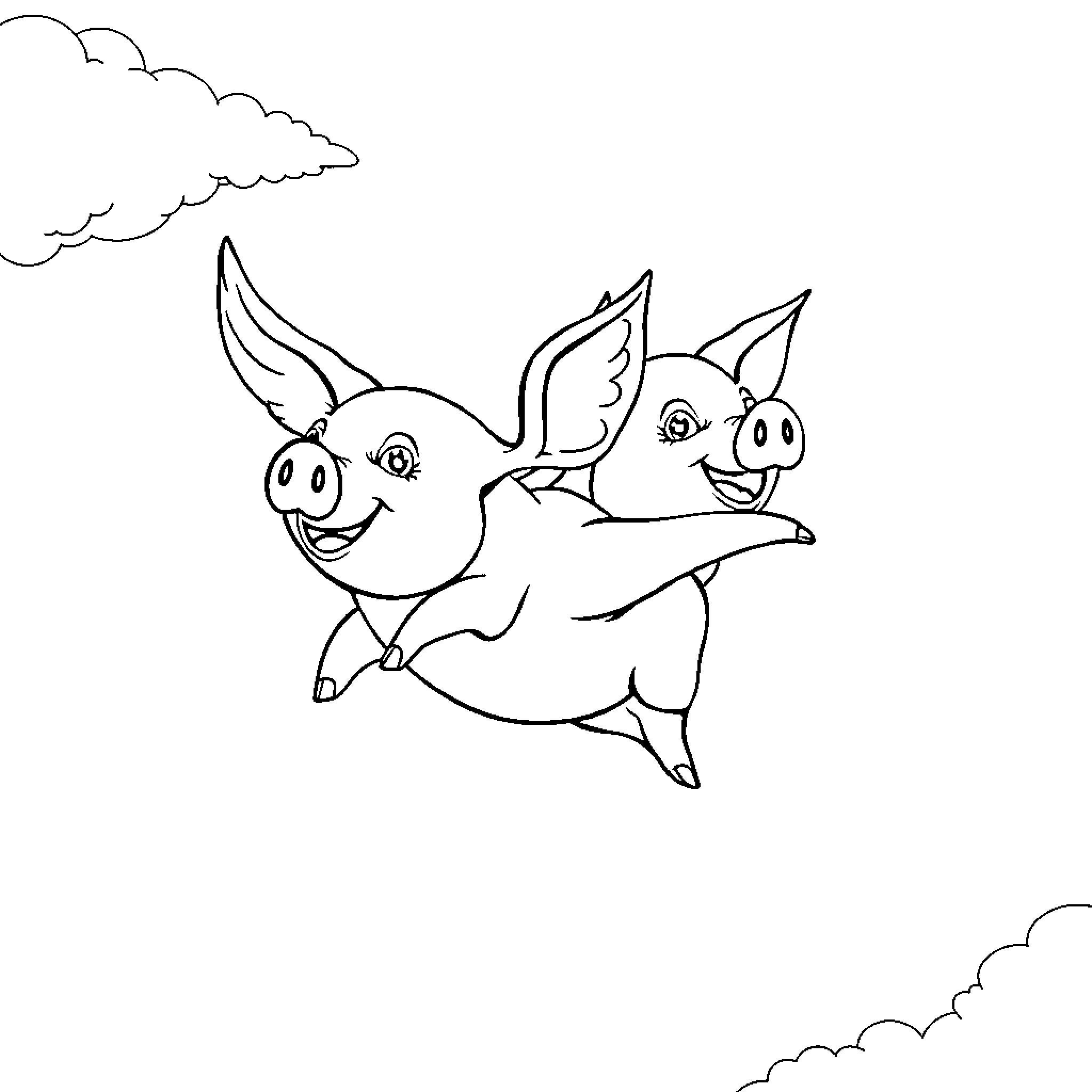 Best Flying Pig Coloring Pages (Free Printable PDF)