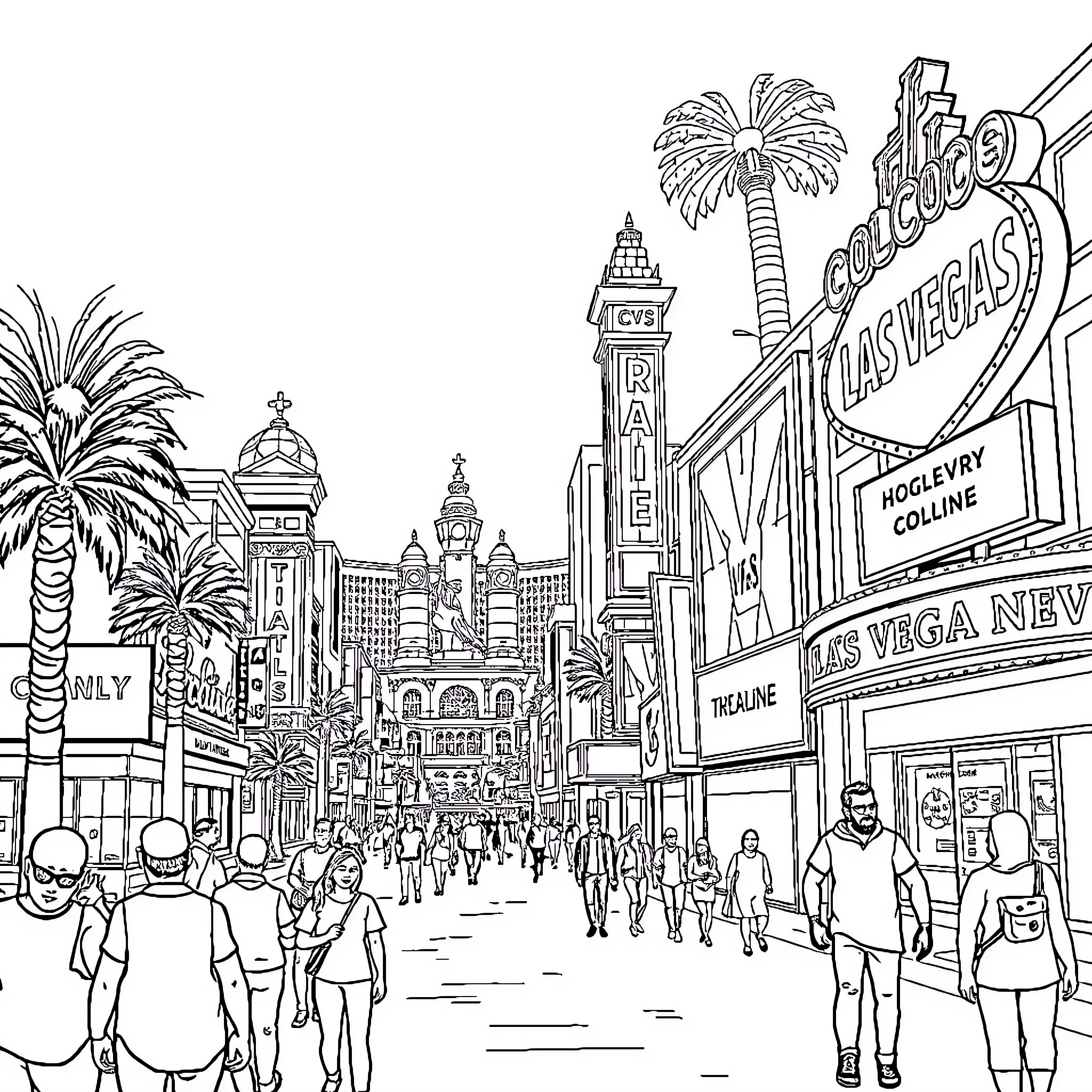 Best Las Vegas Boulevard Coloring Pages (Free Printable PDF)