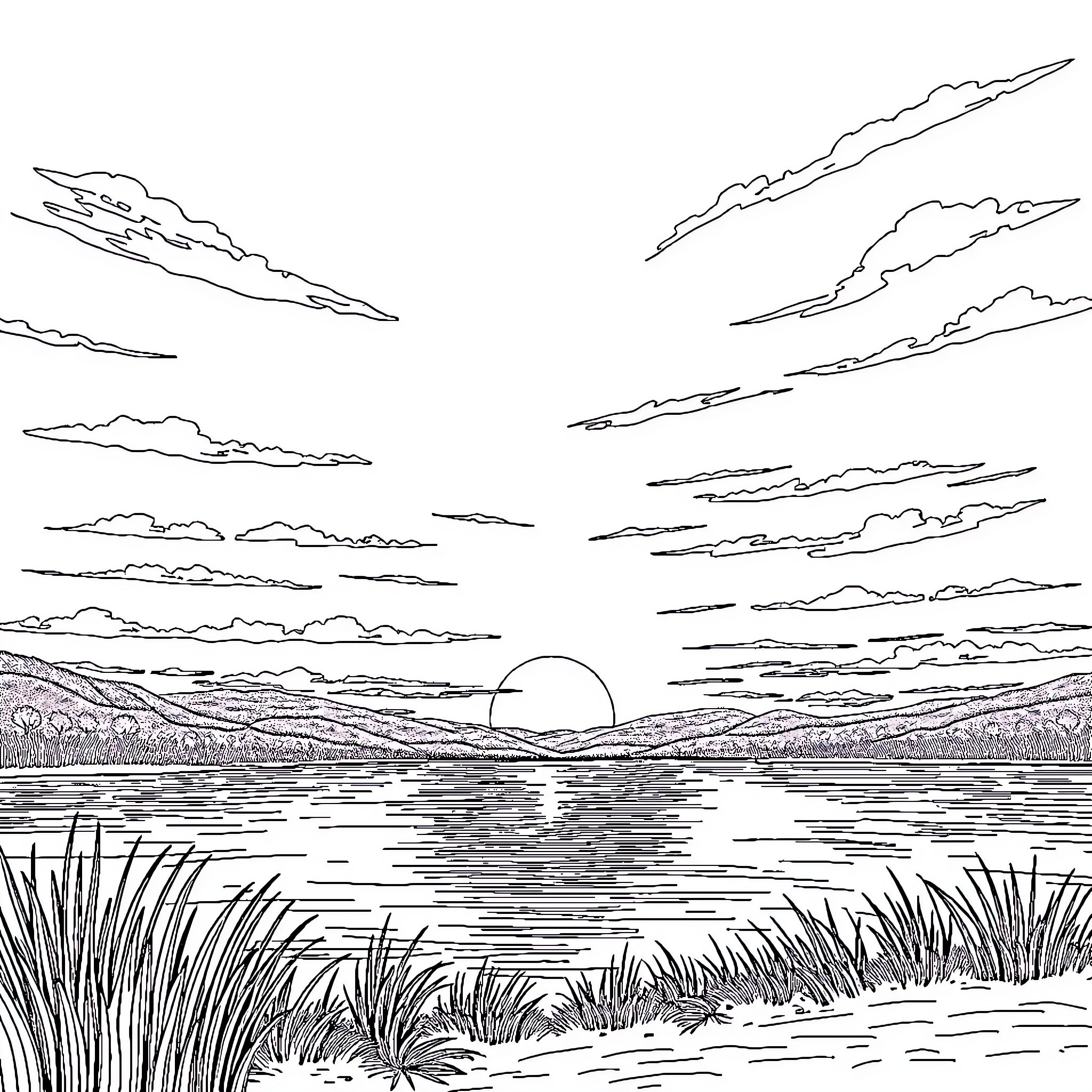 Best Sunset Coloring Pages (Free Printable PDF)