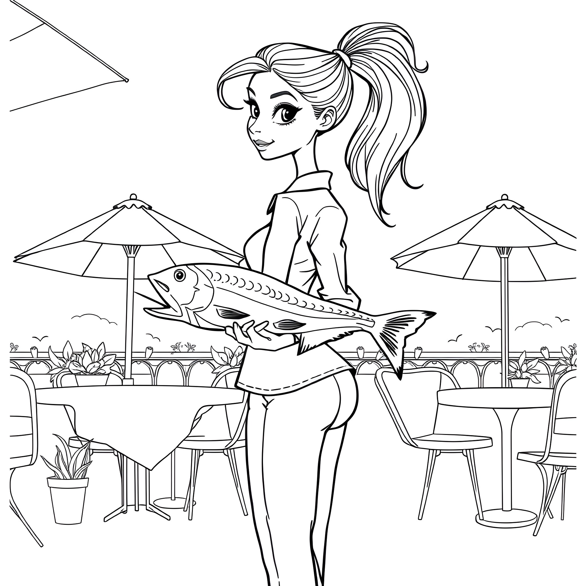 Best Waitress Coloring Pages (Free Printable PDF)