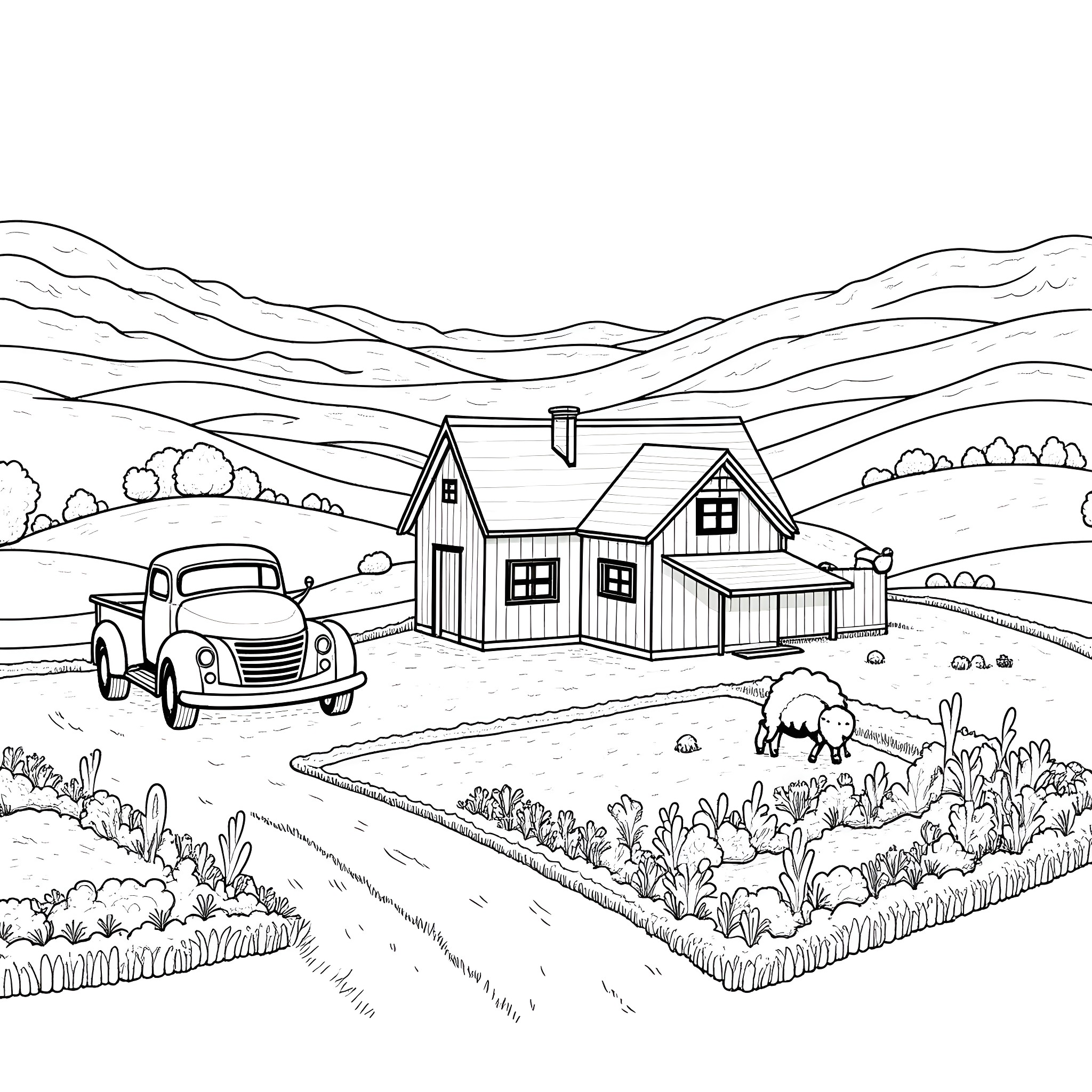 Best Farmhouse Coloring Pages (Free Printable PDF)