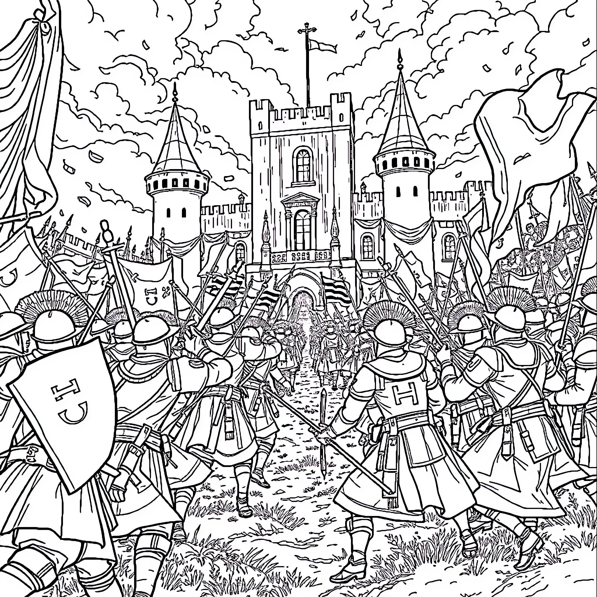 Best Battle Coloring Pages (Free Printable PDF)