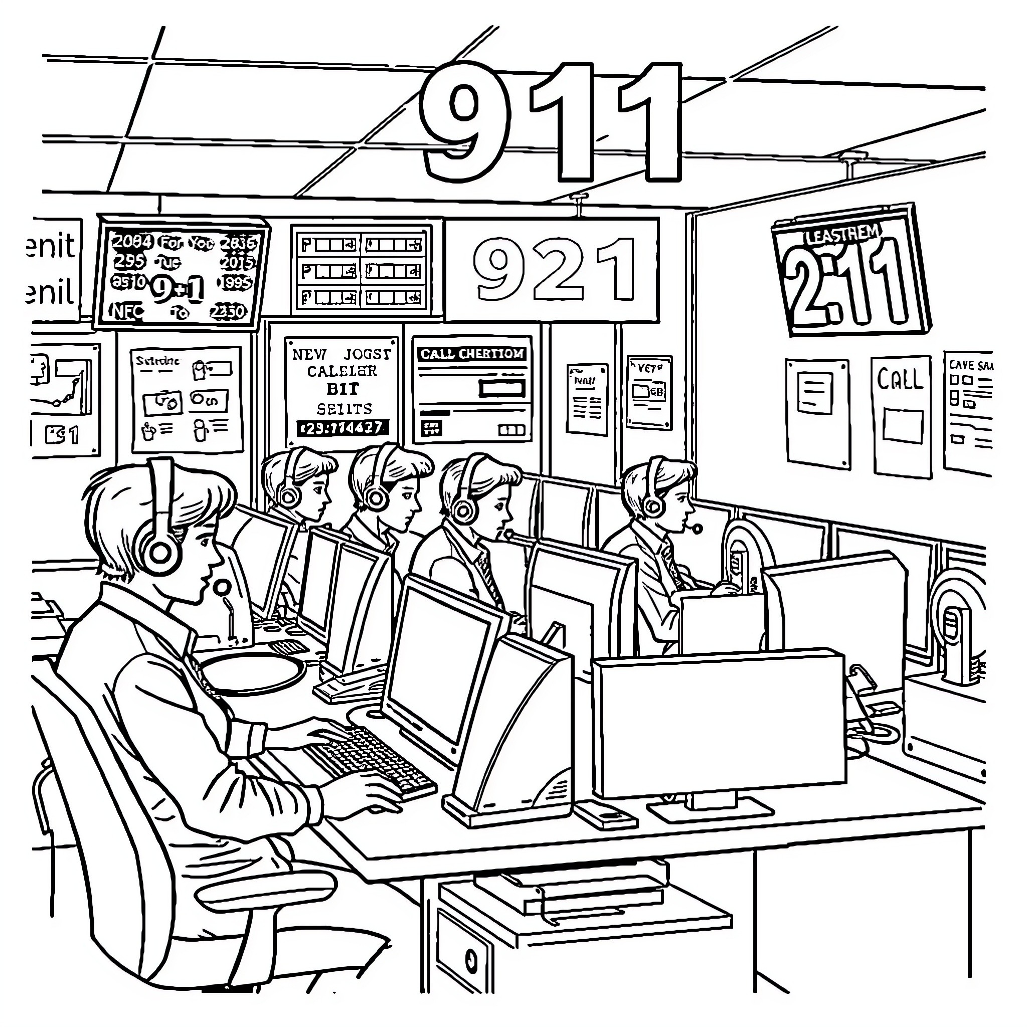 Best 911 Call Center Coloring Pages (Free Printable PDF)
