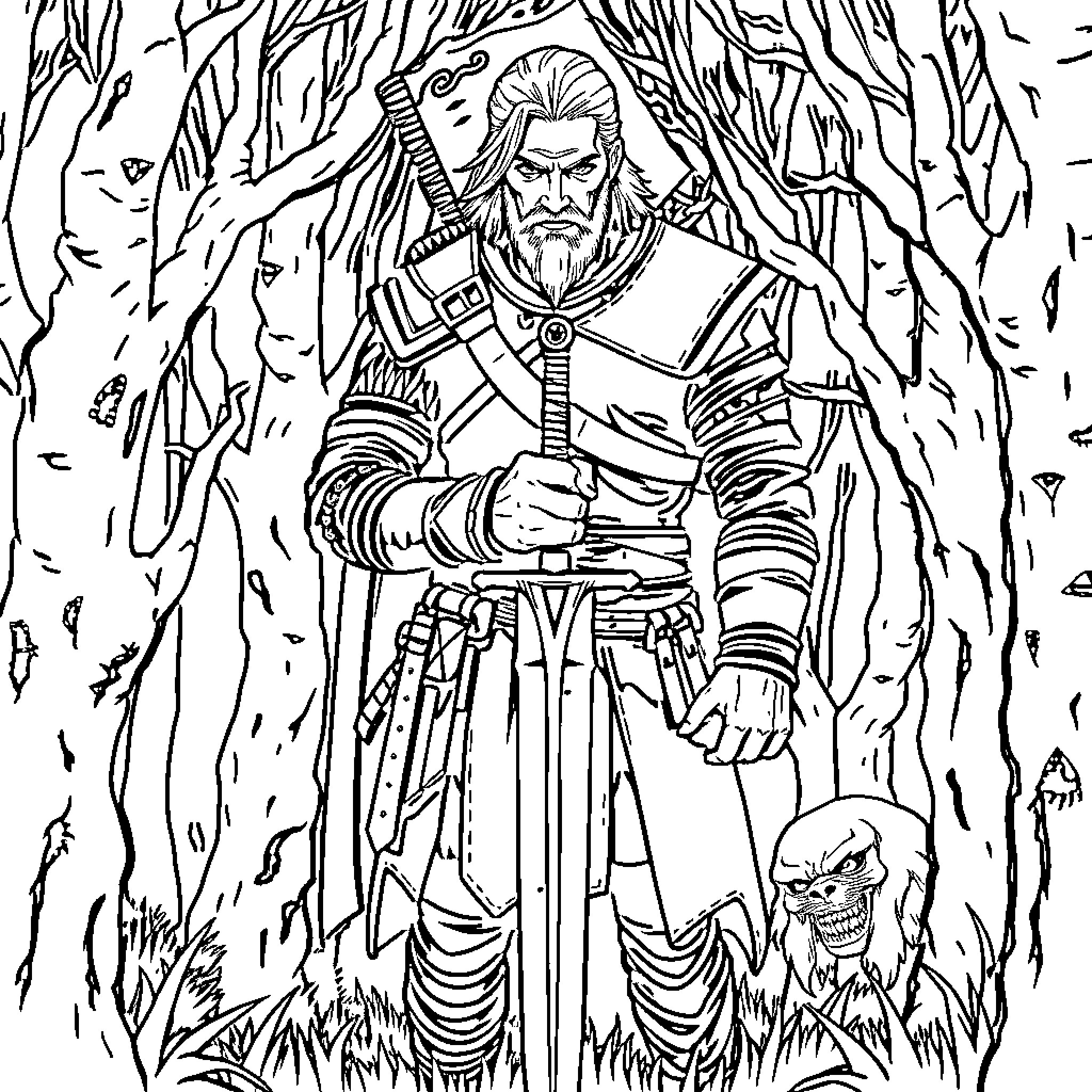 Best Witcher Coloring Pages (Free Printable PDF)