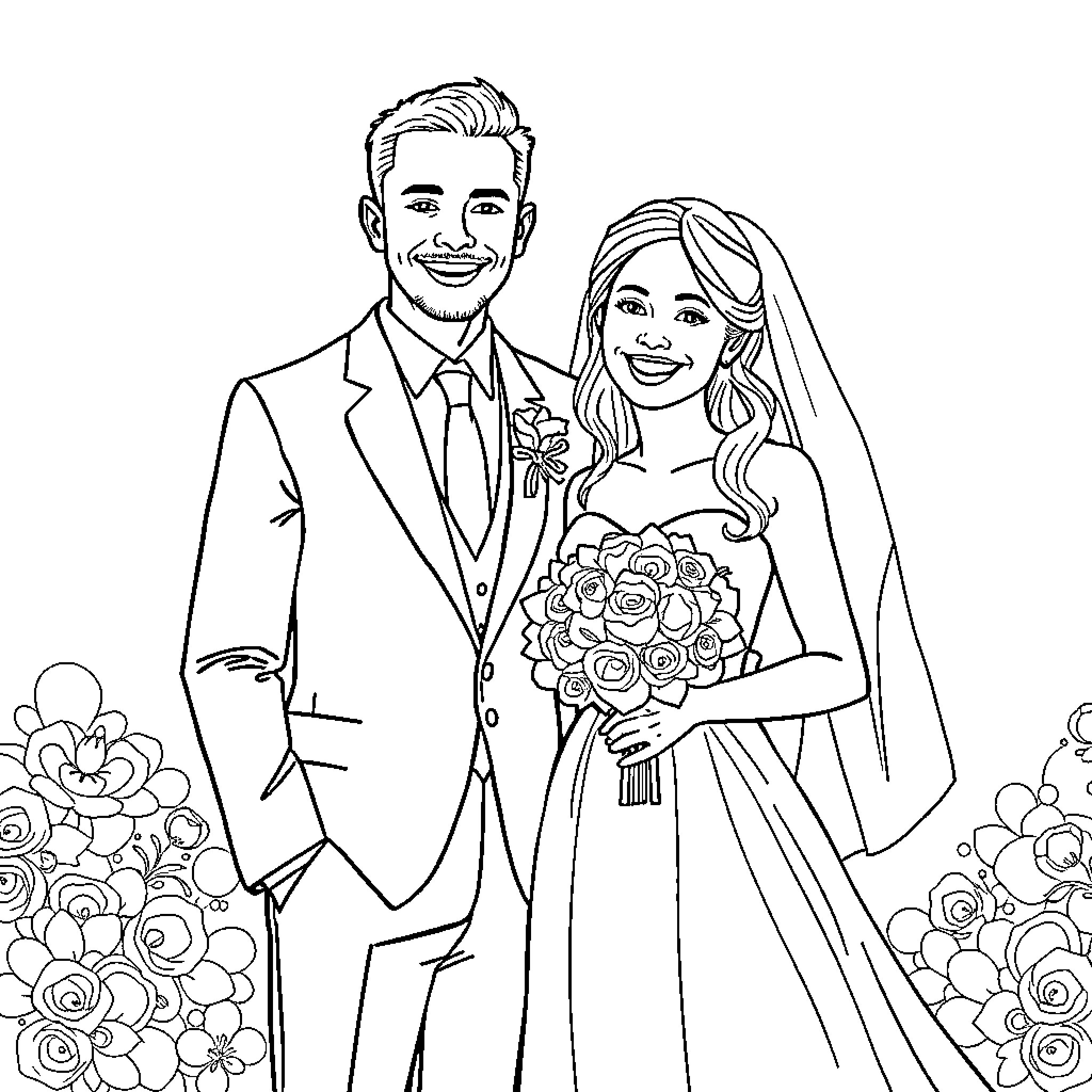 Best Bride and Groom Coloring Pages (Free Printable PDF)