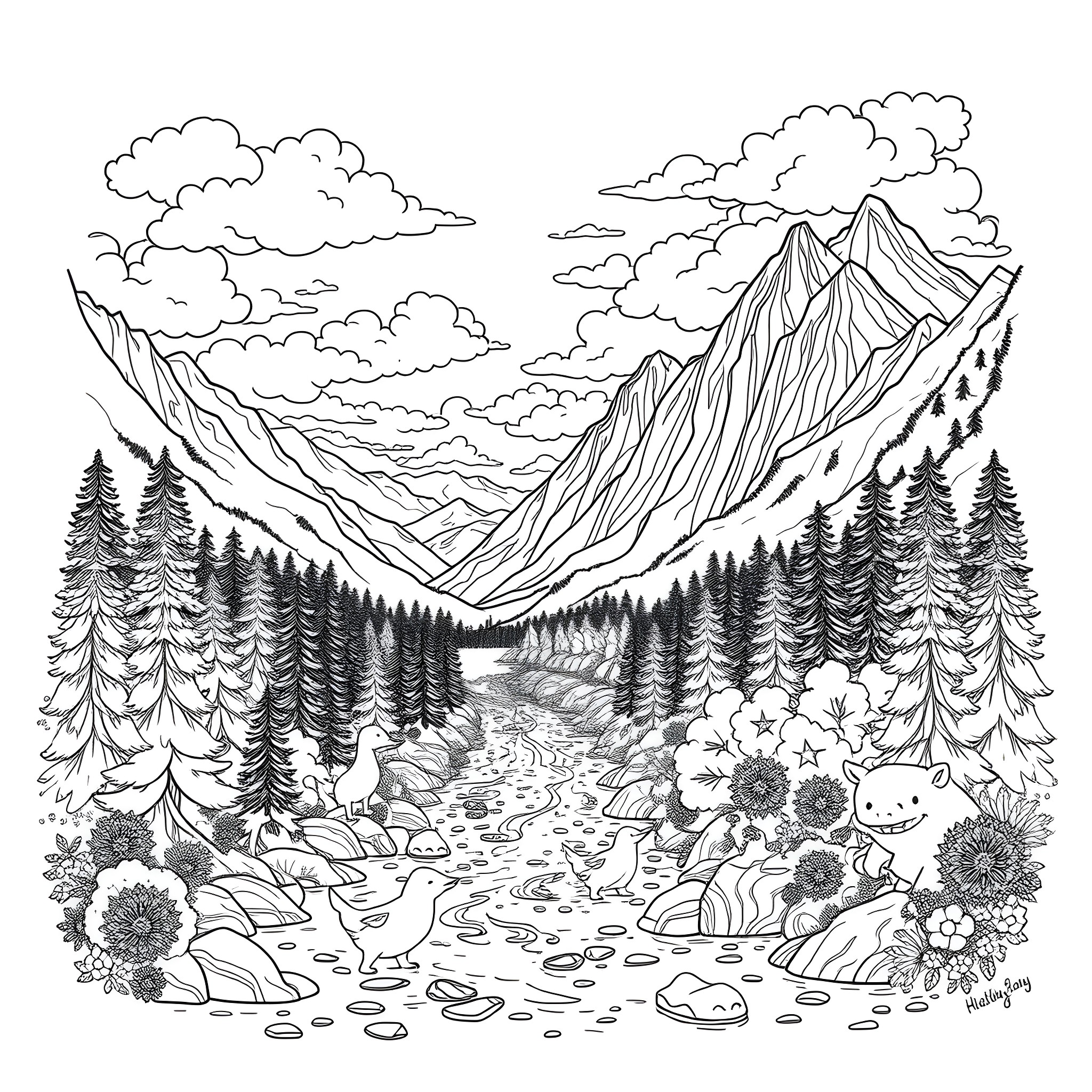 Best Nature Coloring Pages (Free Printable PDF)