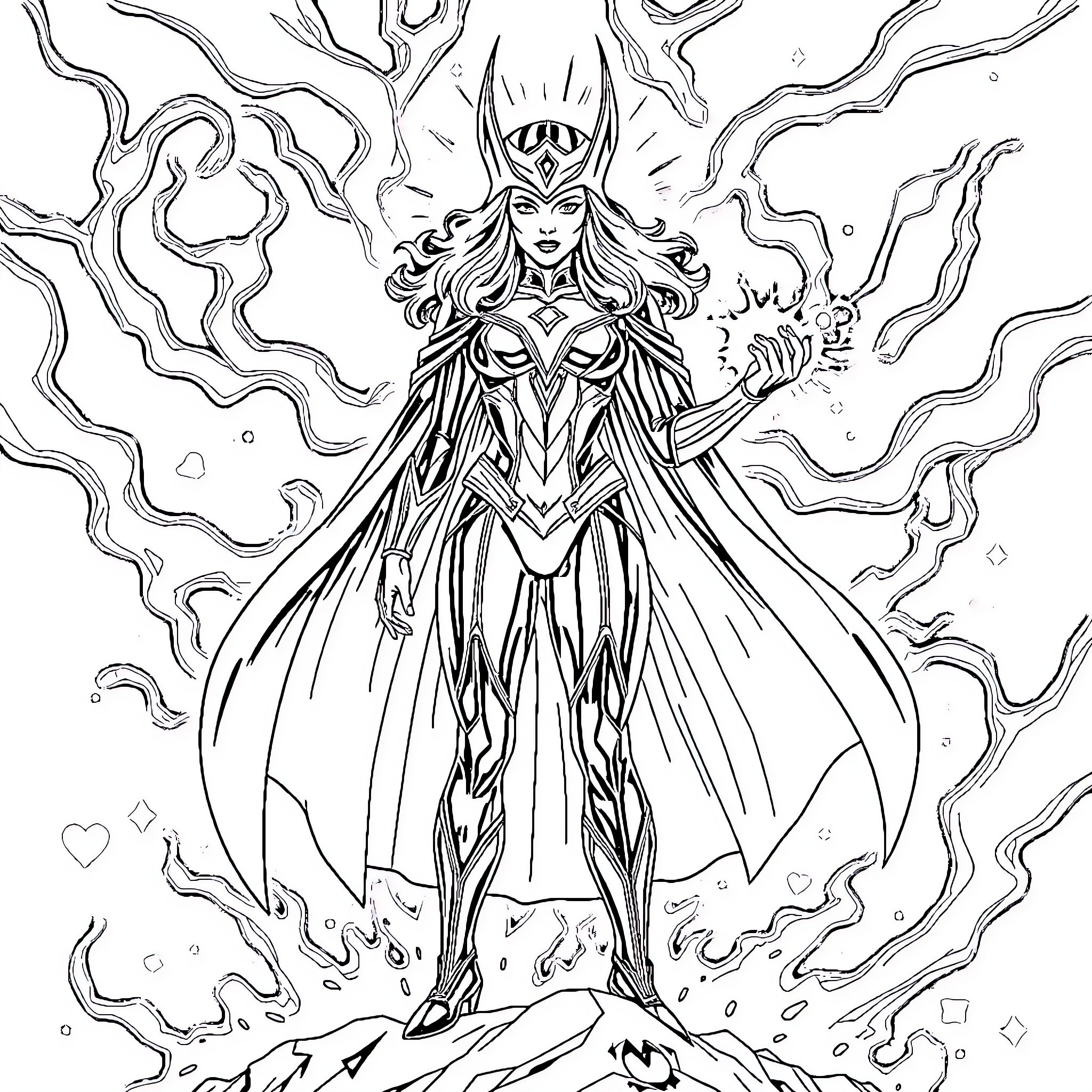 24 Best Scarlet Witch Coloring Pages (Free Printable PDFs)