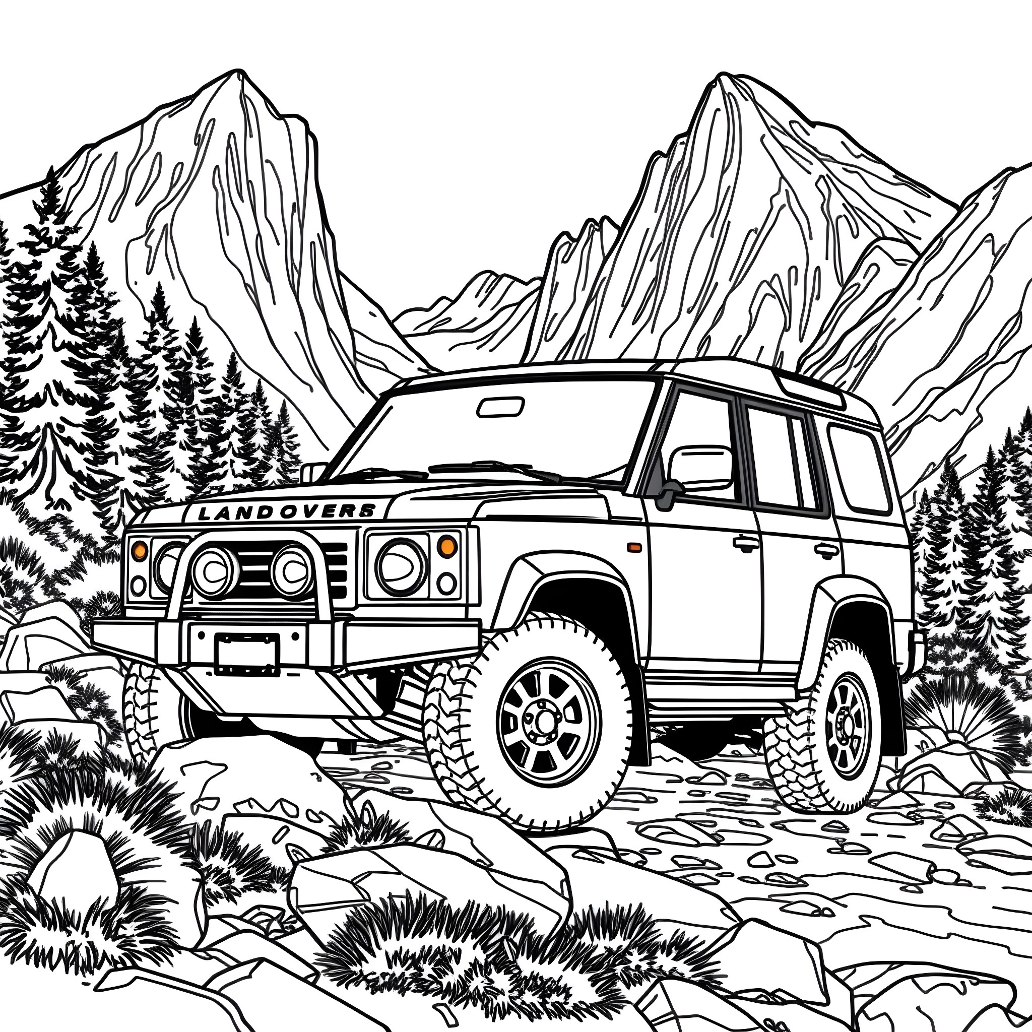 Best Land Rover Coloring Pages (Free Printable PDF)