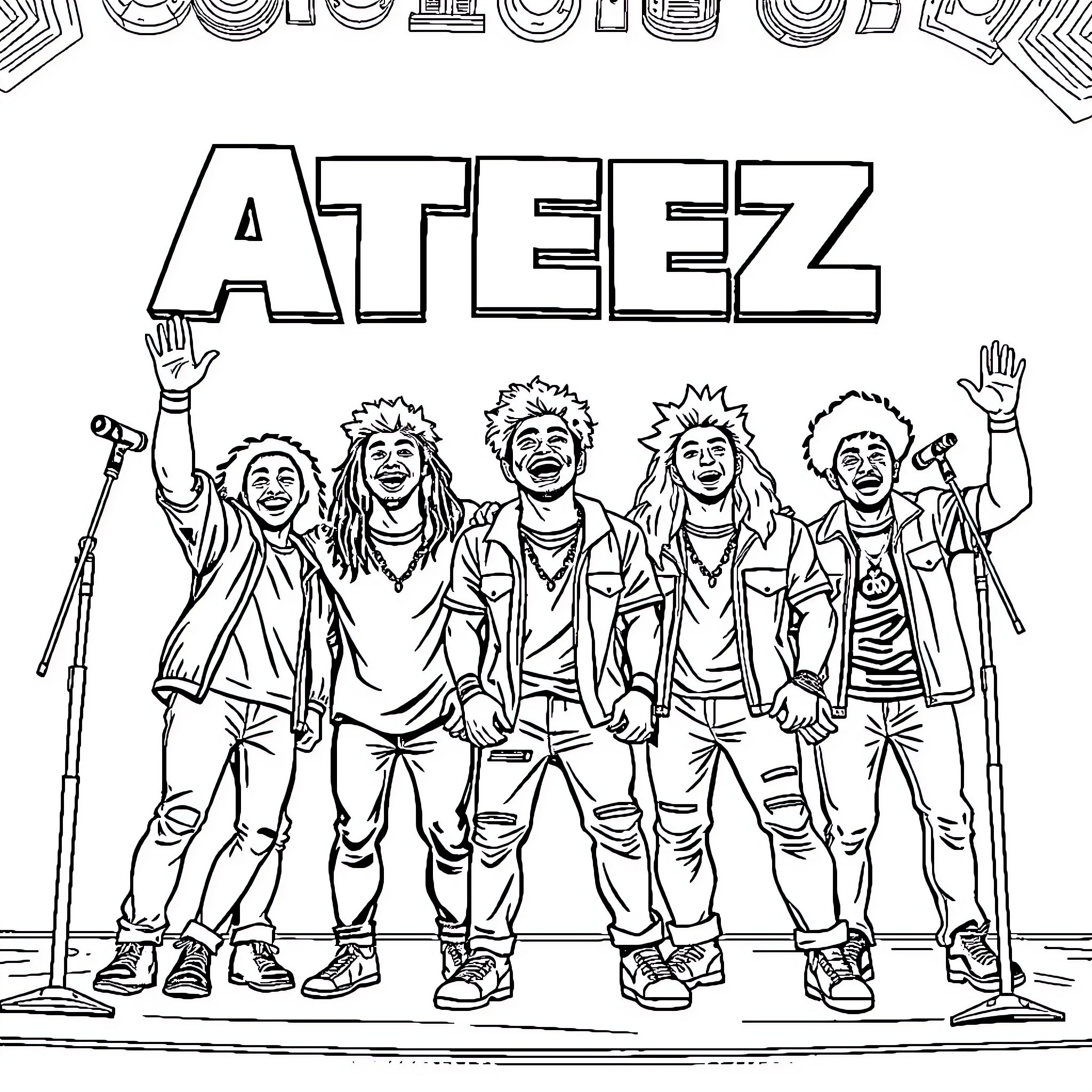 Best Ateez Coloring Pages (Free Printable PDF)