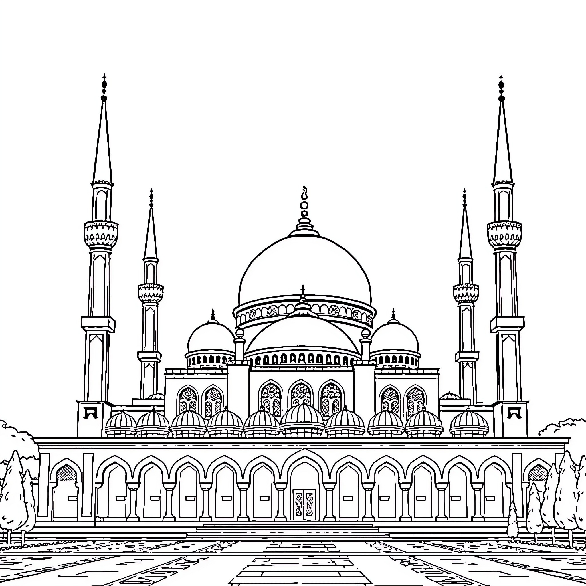 Best Masjid Coloring Pages (Free Printable PDF)