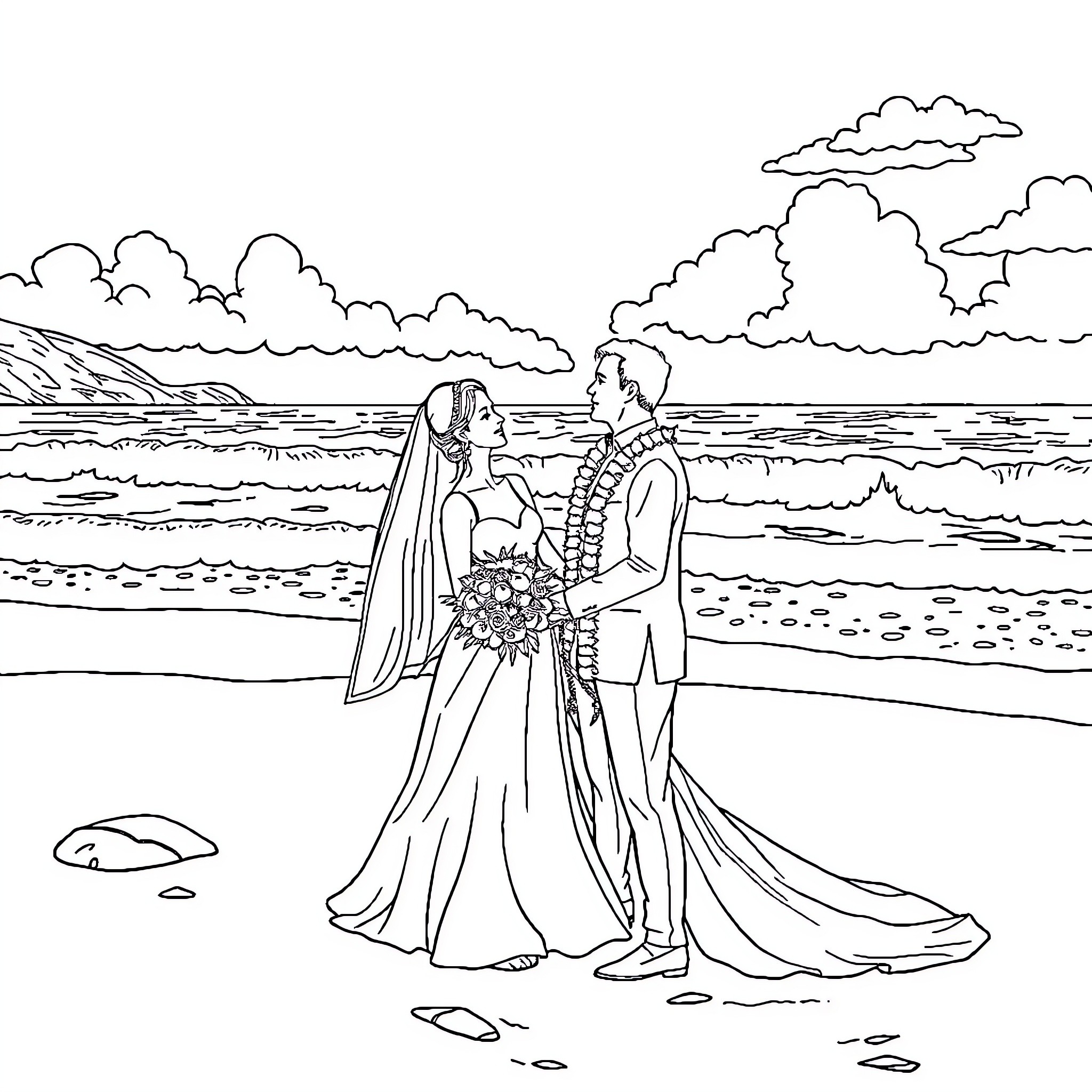Best Destination Wedding Coloring Pages (Free Printable PDF)