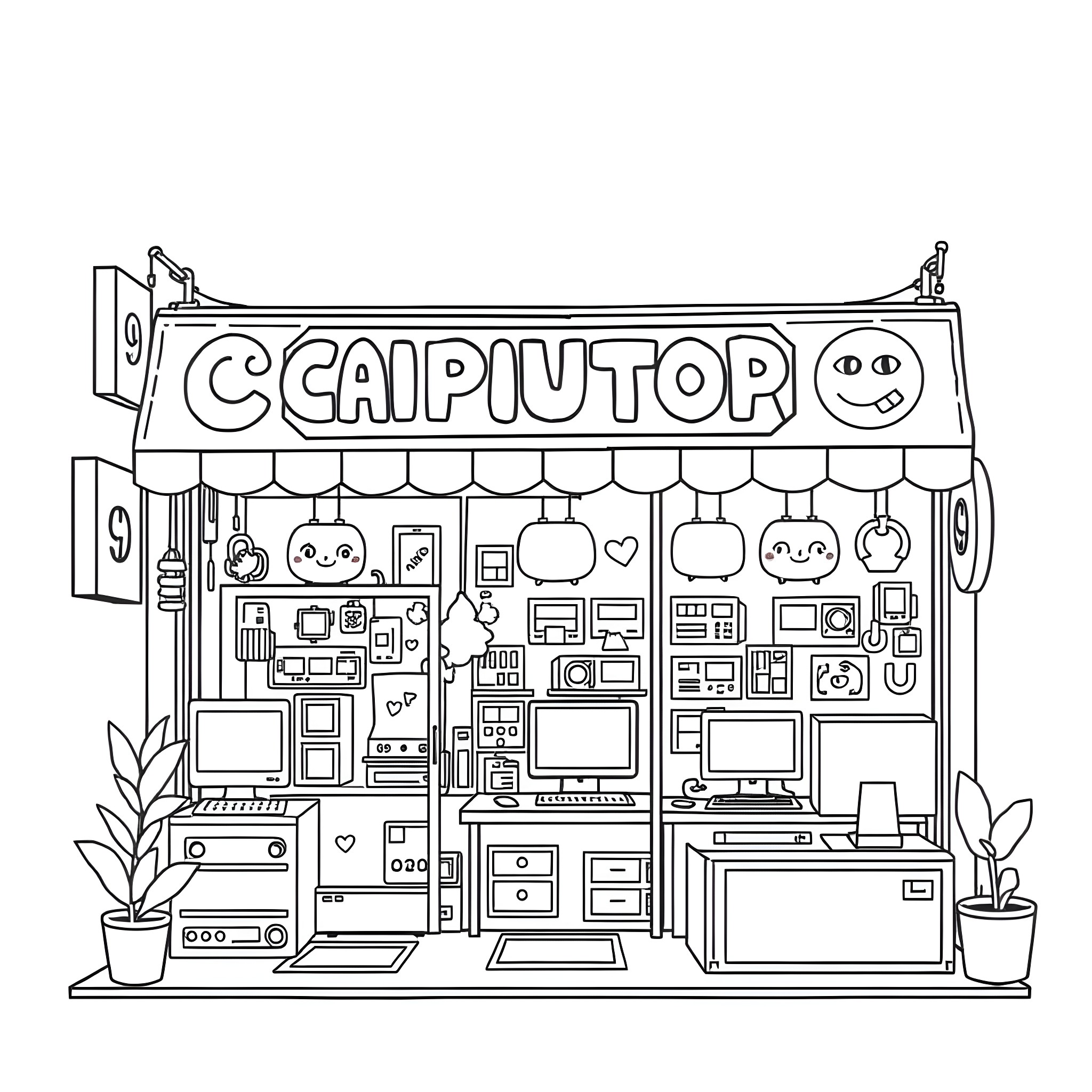 2 Best Video Game Shop Coloring Pages (Free Printable PDFs)