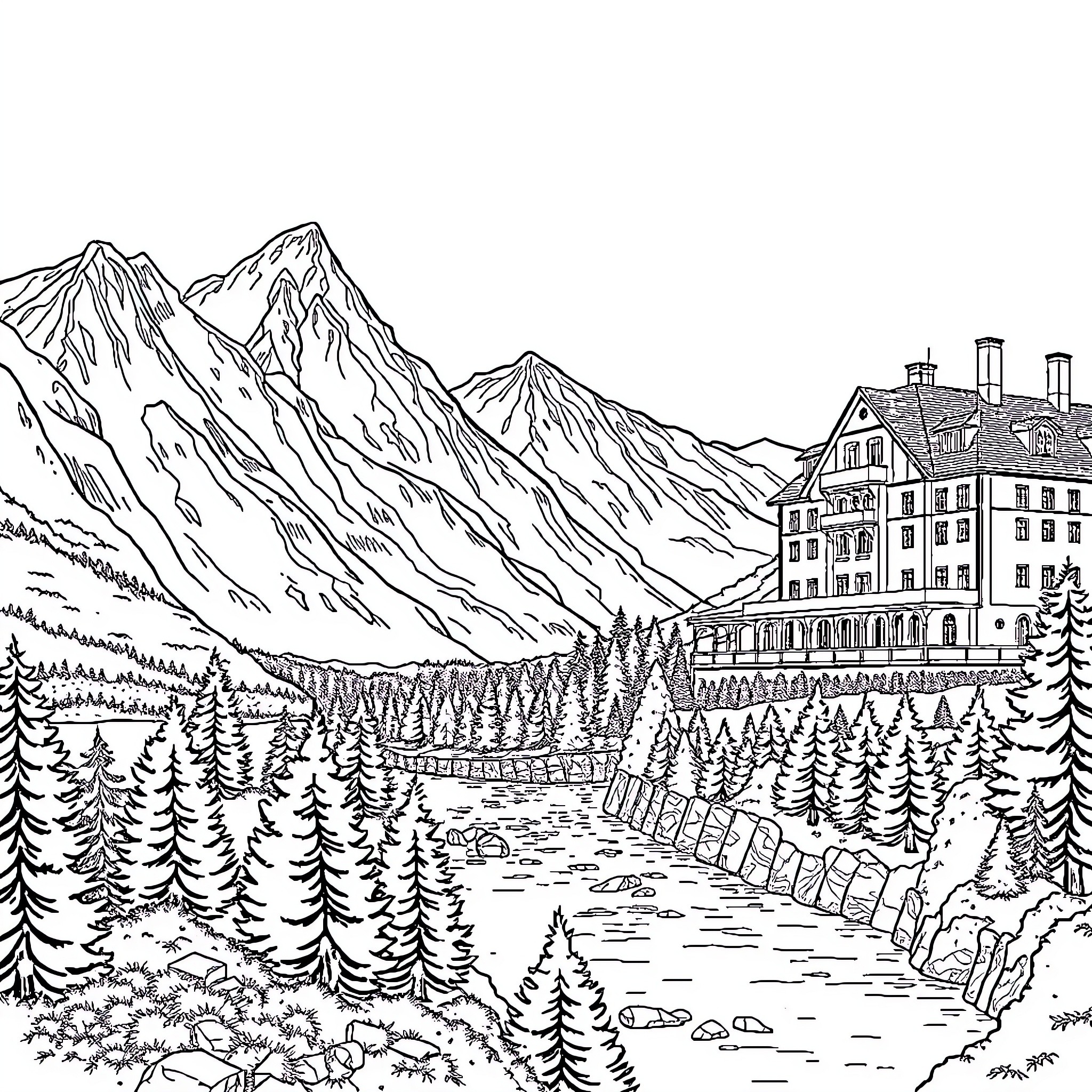 Best Mountain Coloring Pages (Free Printable PDF)