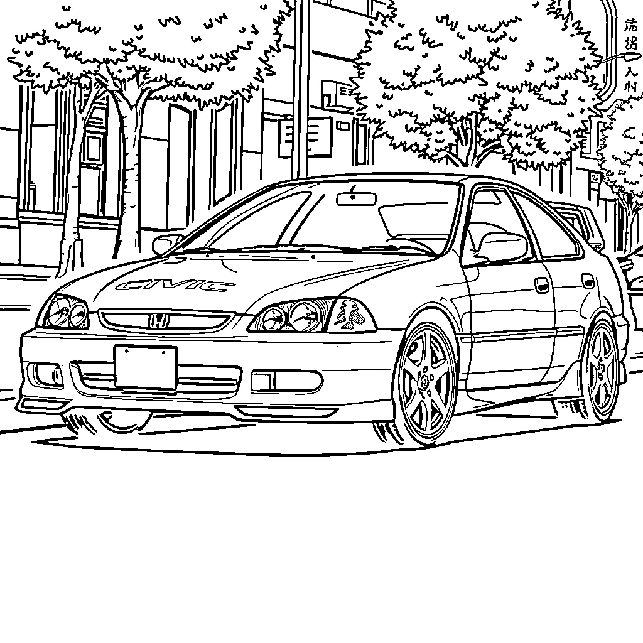 Best Honda Coloring Pages (Free Printable PDF)