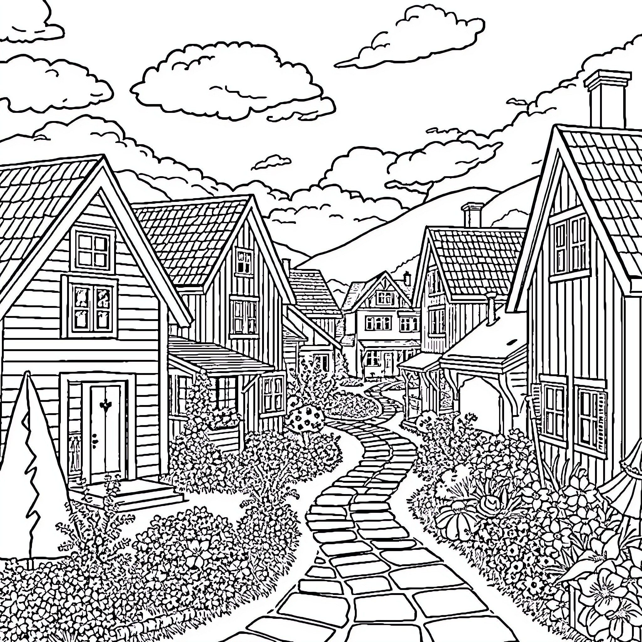 Best Village Coloring Pages (Free Printable PDF)
