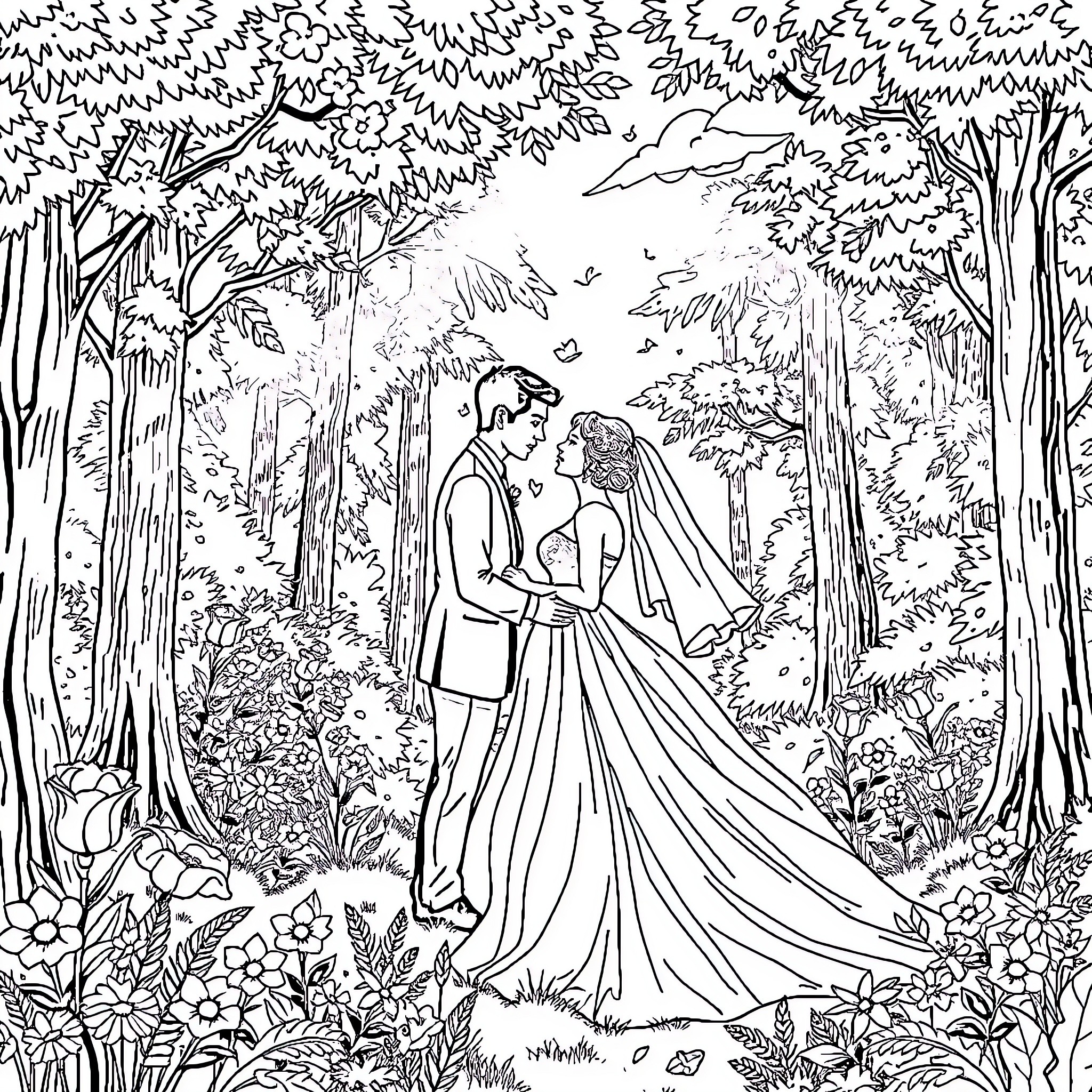 Best Wedding Coloring Pages (Free Printable PDF)