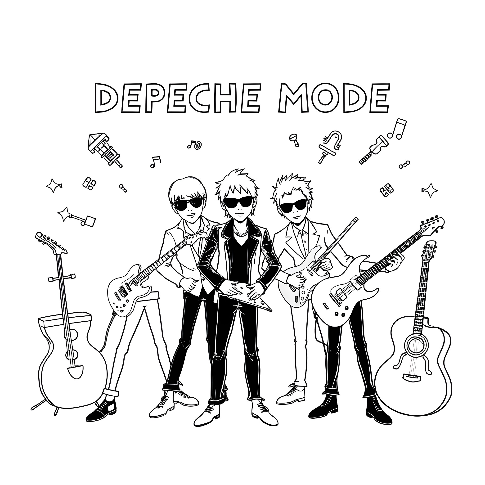 Best Depeche Mode Coloring Pages (Free Printable PDF)