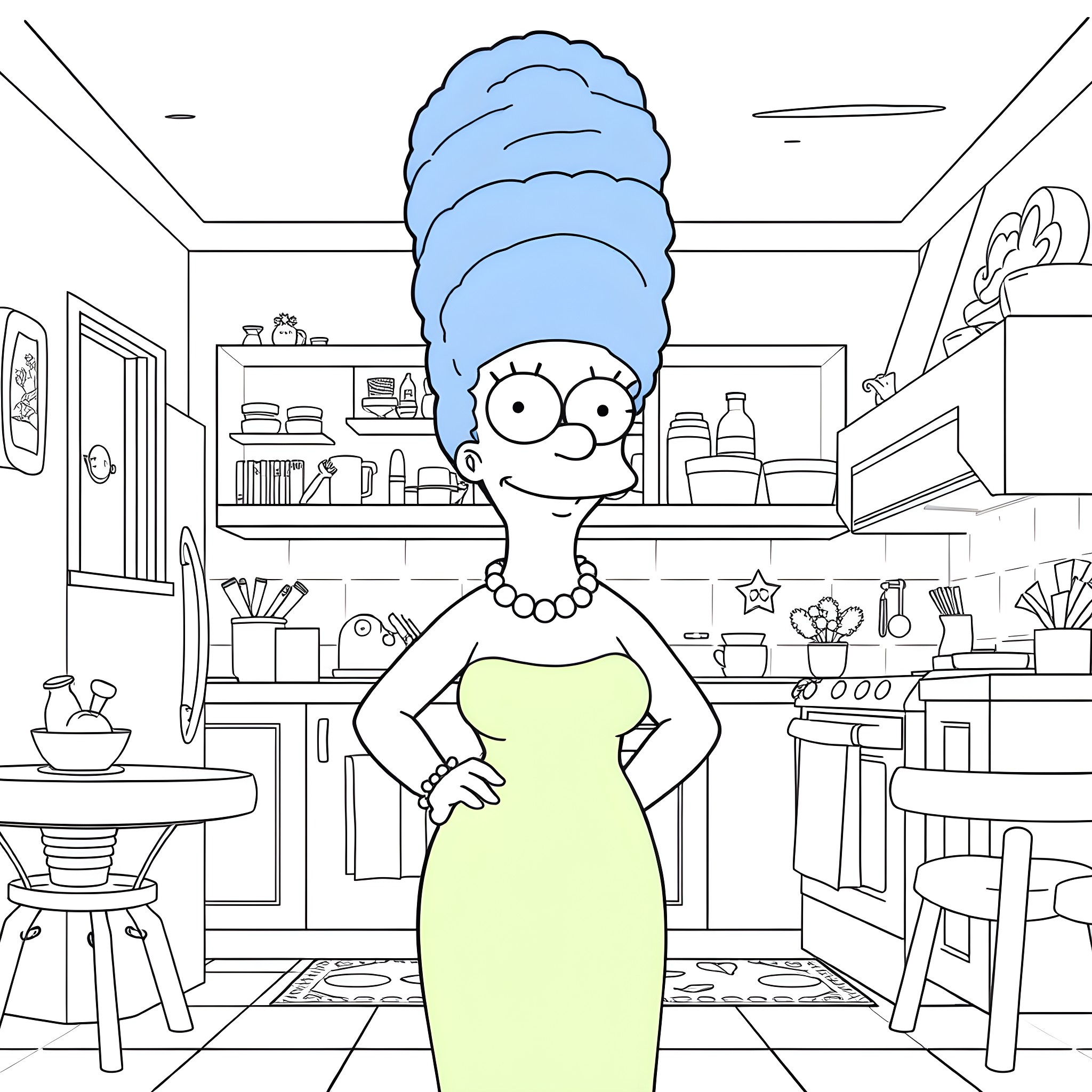 Best Marge Simpson Coloring Pages (Free Printable PDF)