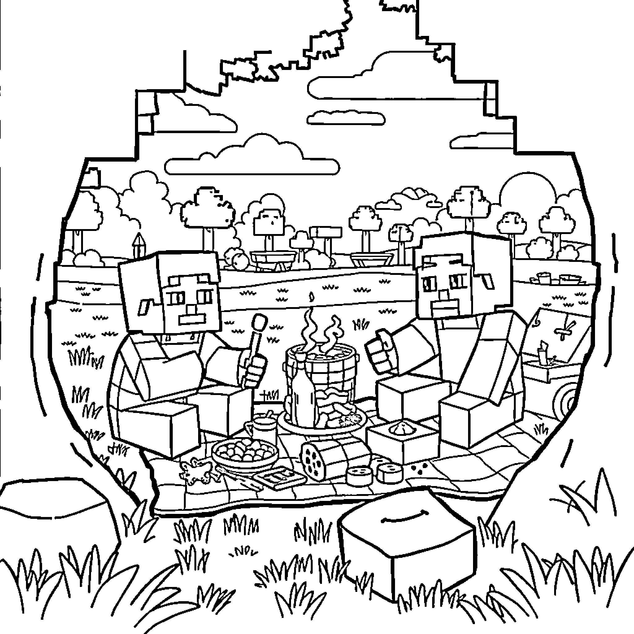 Best Minecraft Player Coloring Pages (Free Printable PDF)