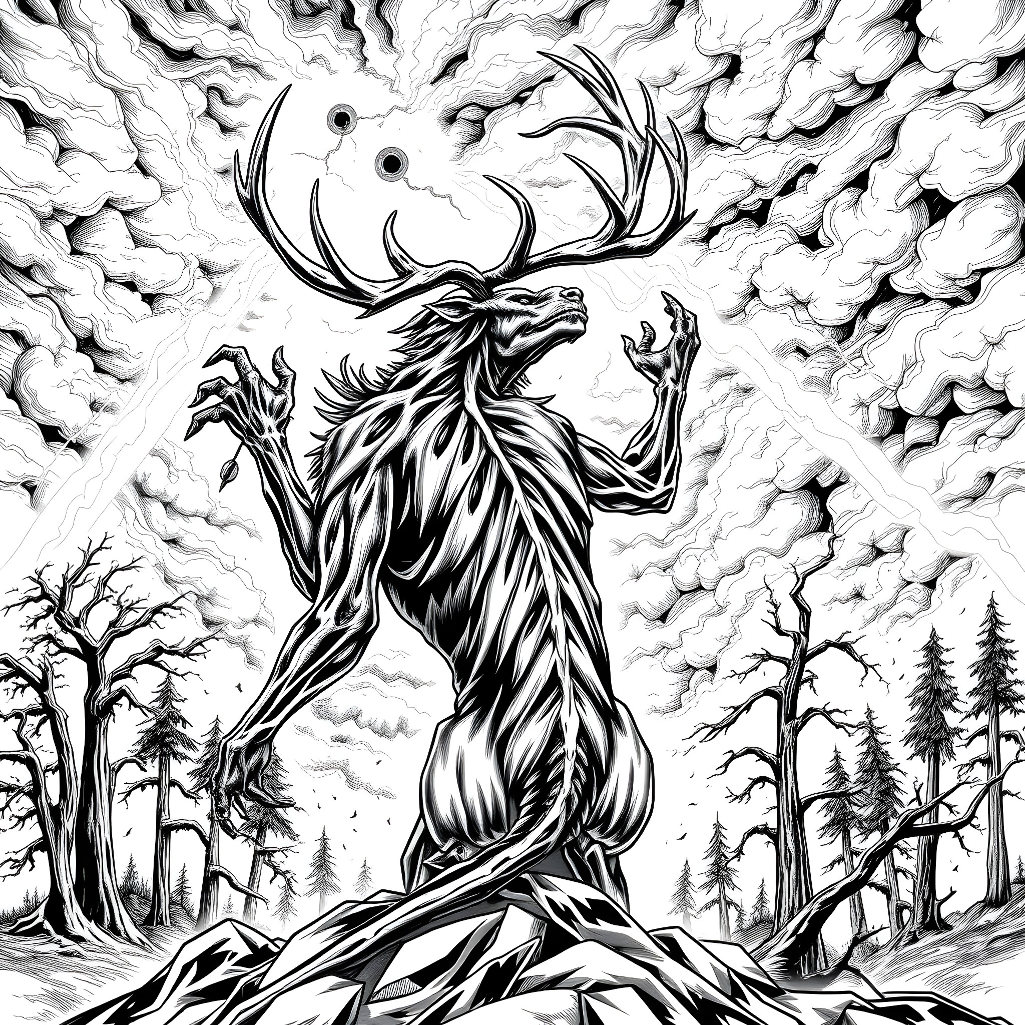 Best Wendigo Coloring Pages (Free Printable PDF)