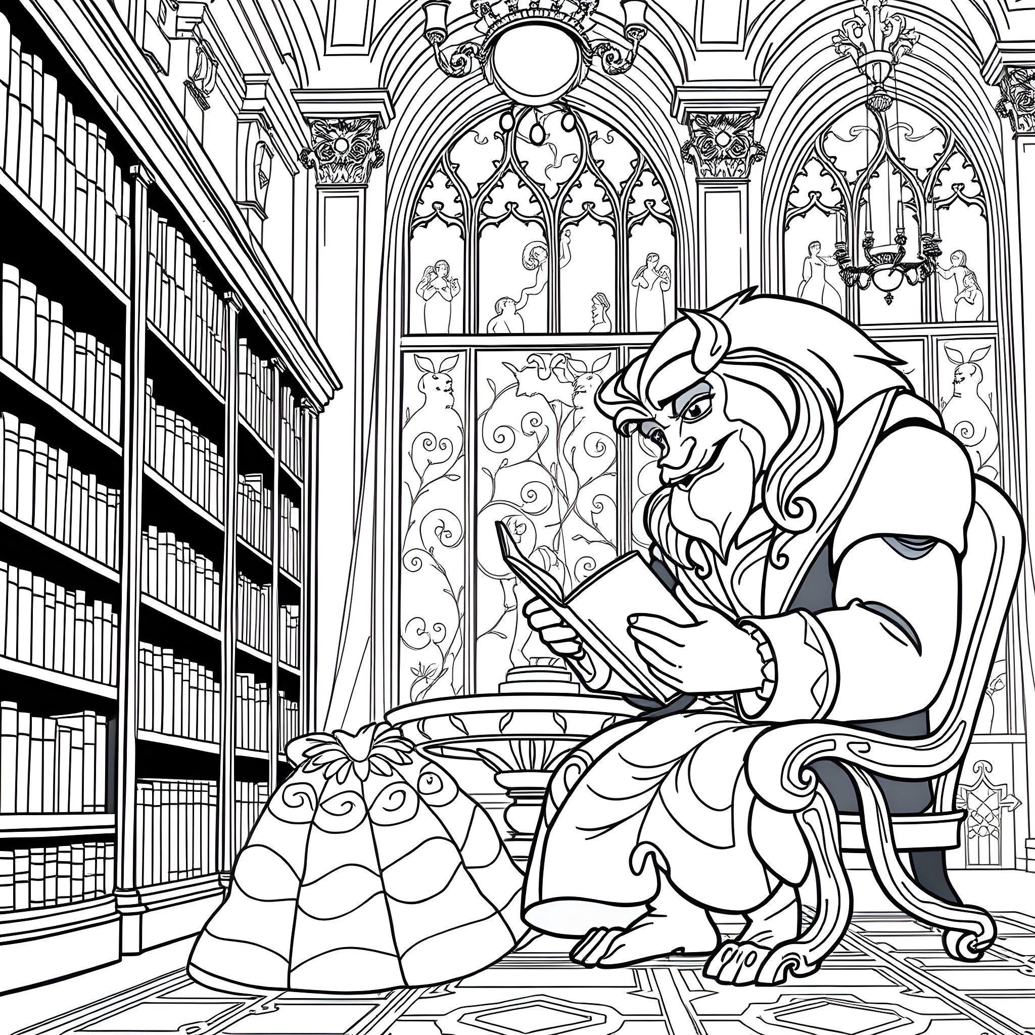 Best Beauty And The Beast Coloring Pages (Free Printable PDF)