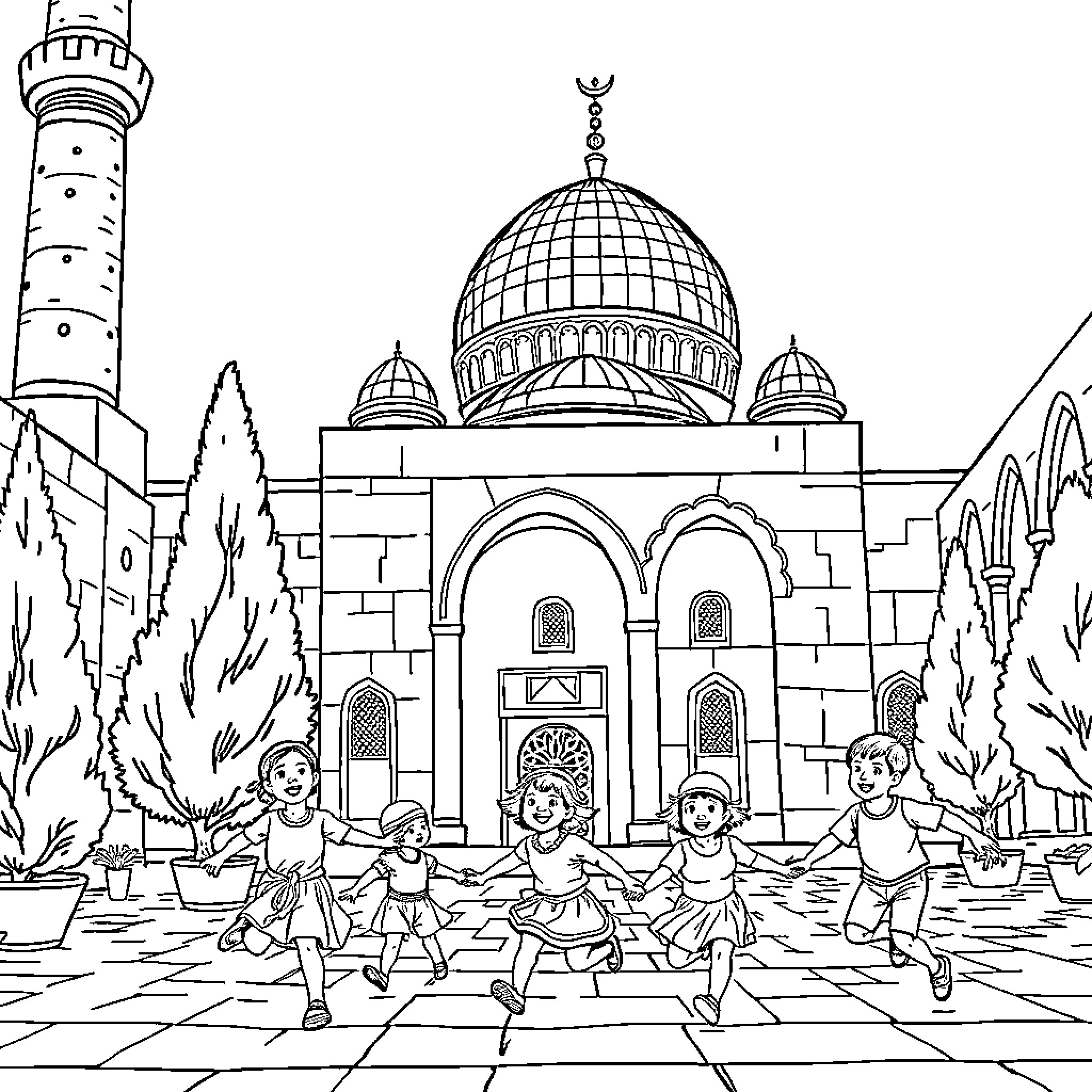 Best Mosque Coloring Pages (Free Printable PDF)