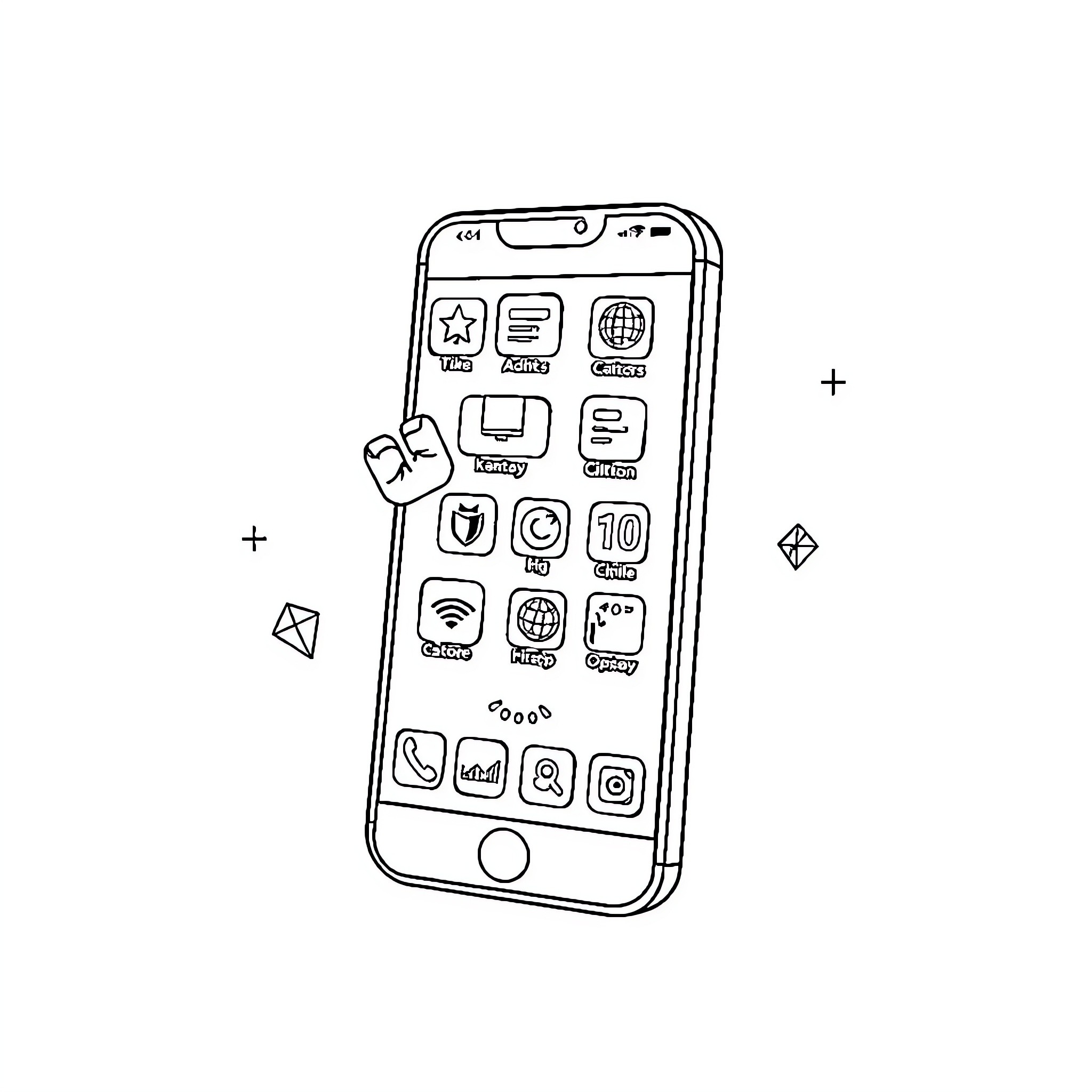 Best Cell Phone Coloring Pages (Free Printable PDF)