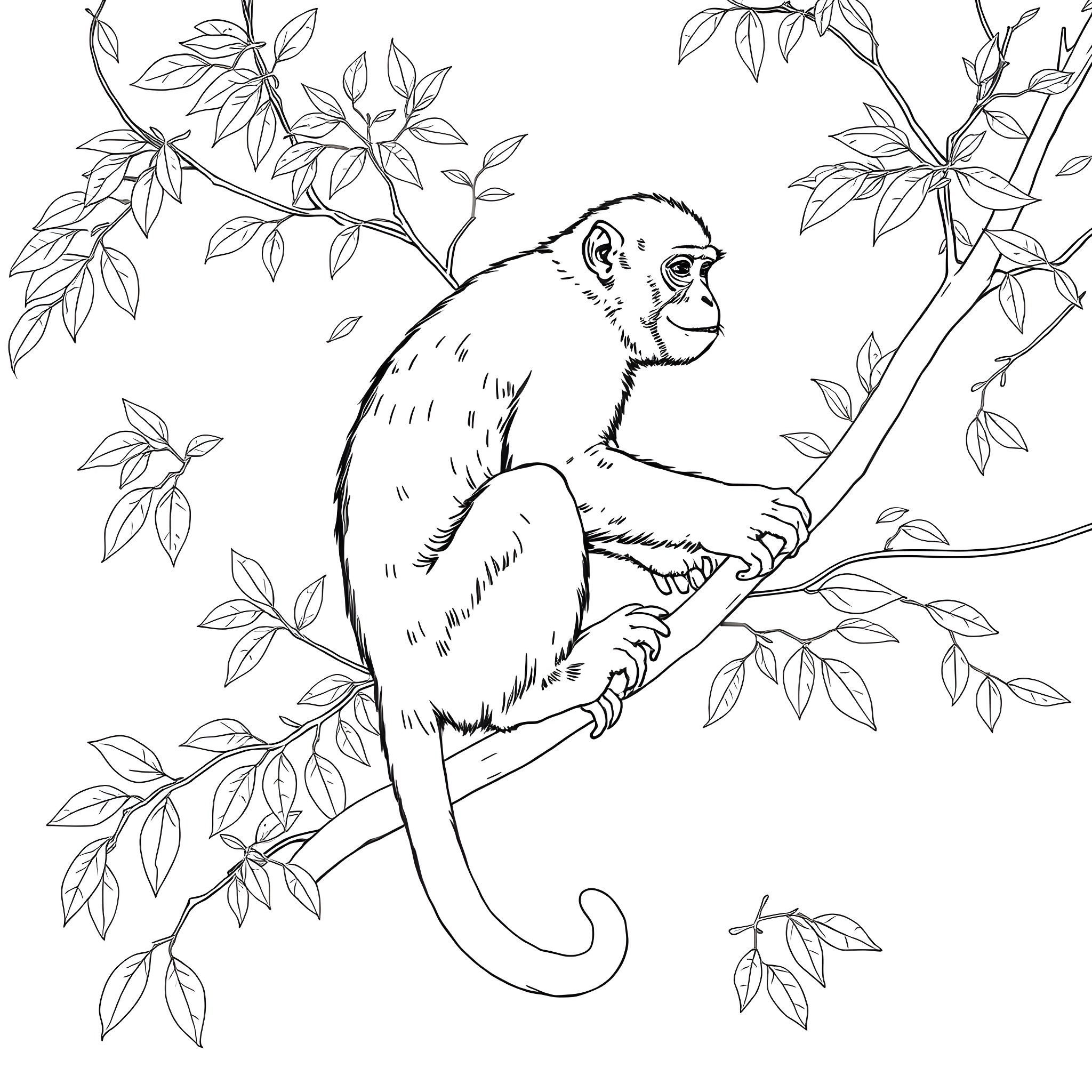 30 Best Monkey Coloring Pages (Free Printable PDFs)
