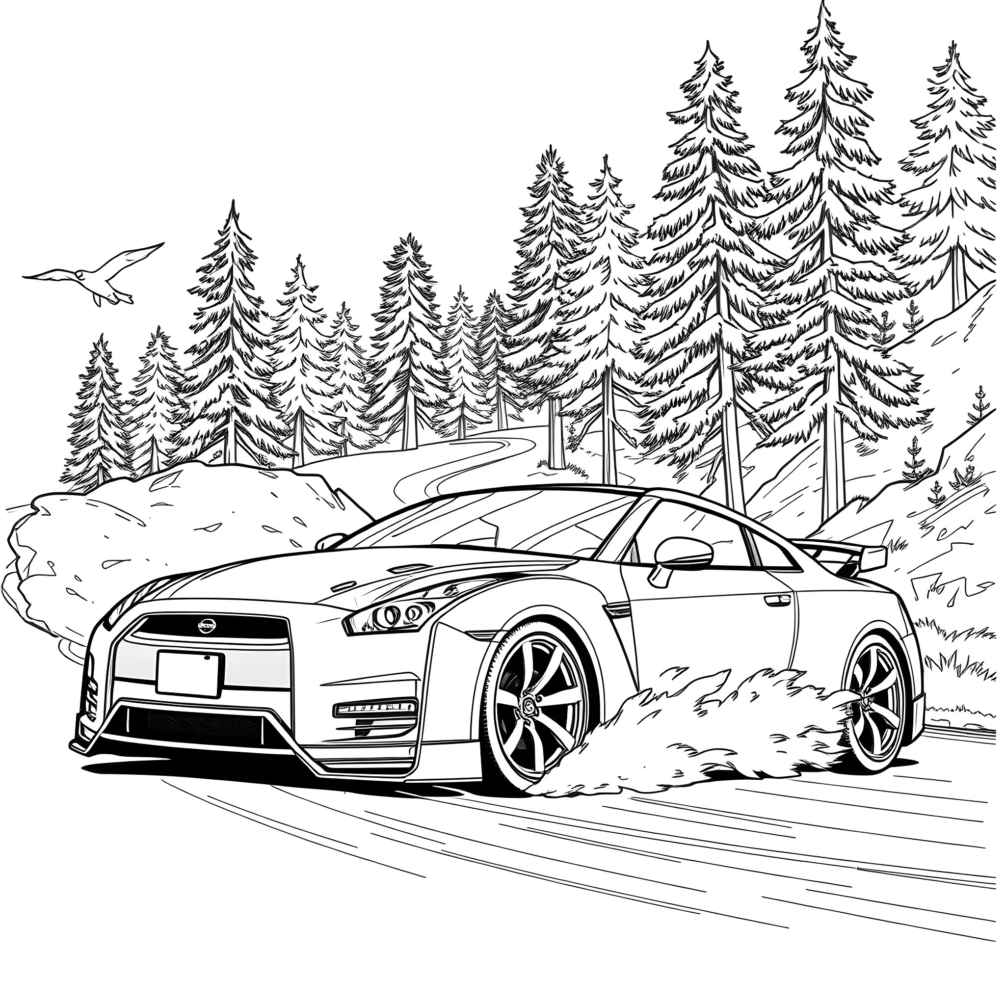 Best Nissan GTR Coloring Pages (Free Printable PDF)