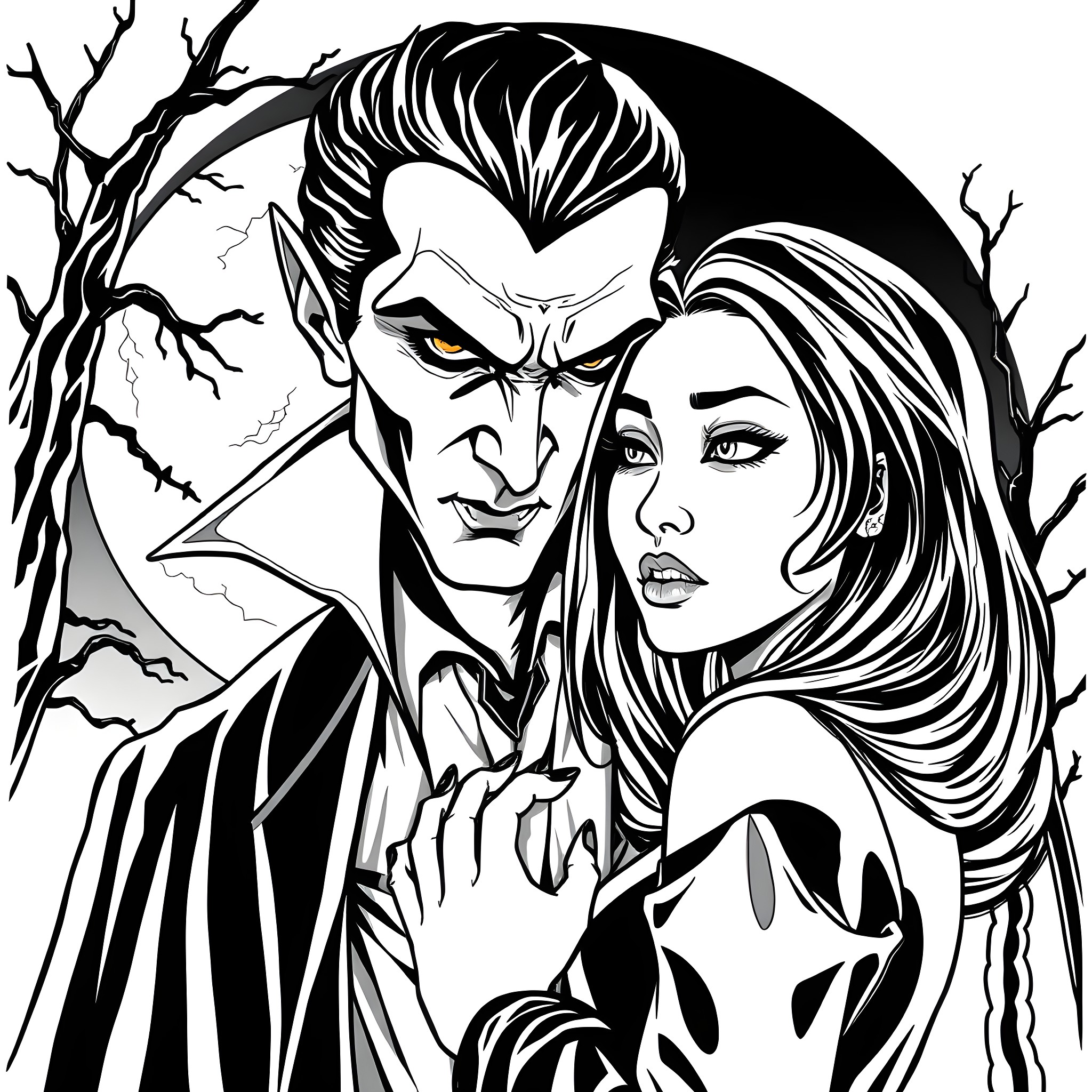 Best Vampire Coloring Pages (Free Printable PDF)