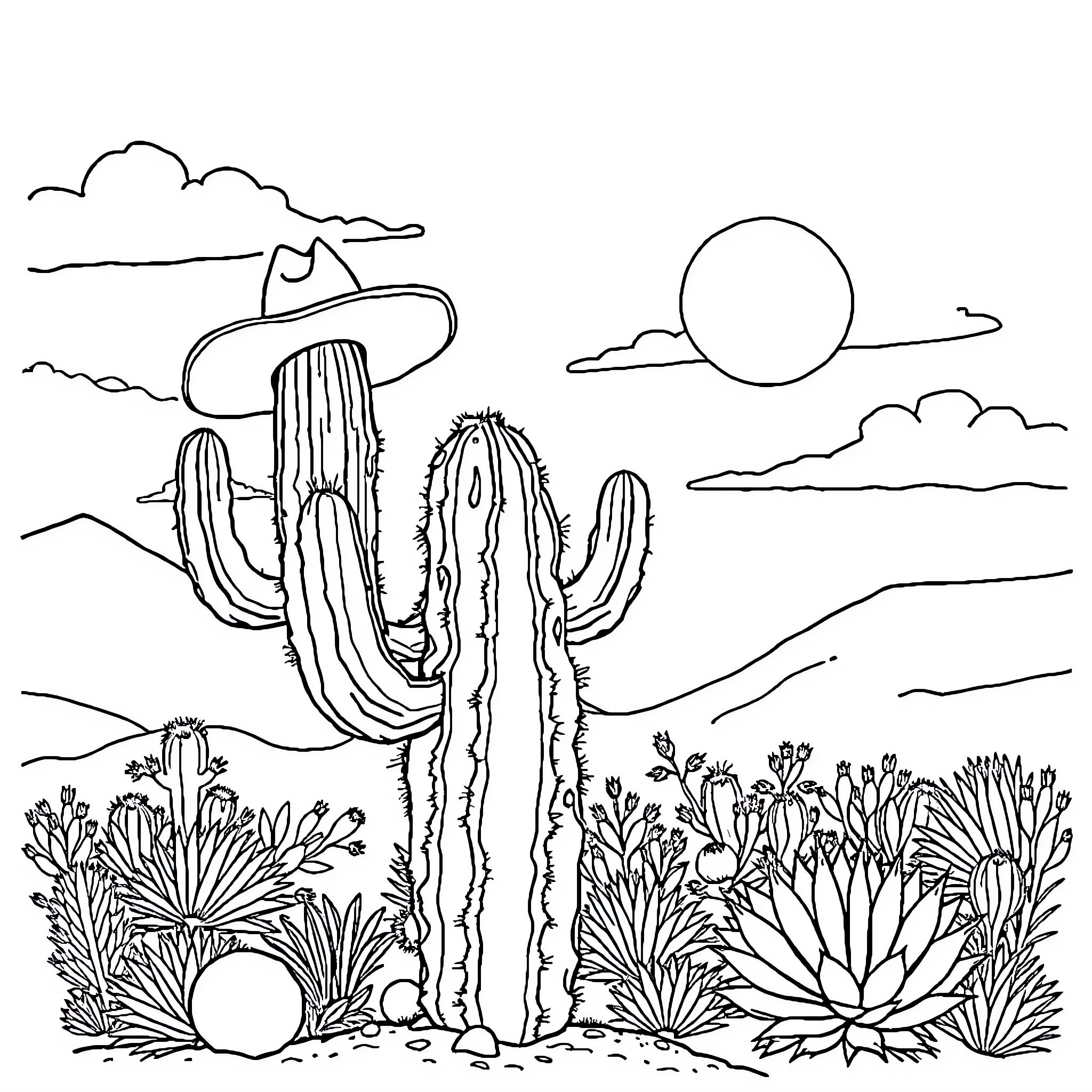 Best Cactus Coloring Pages (Free Printable PDF)