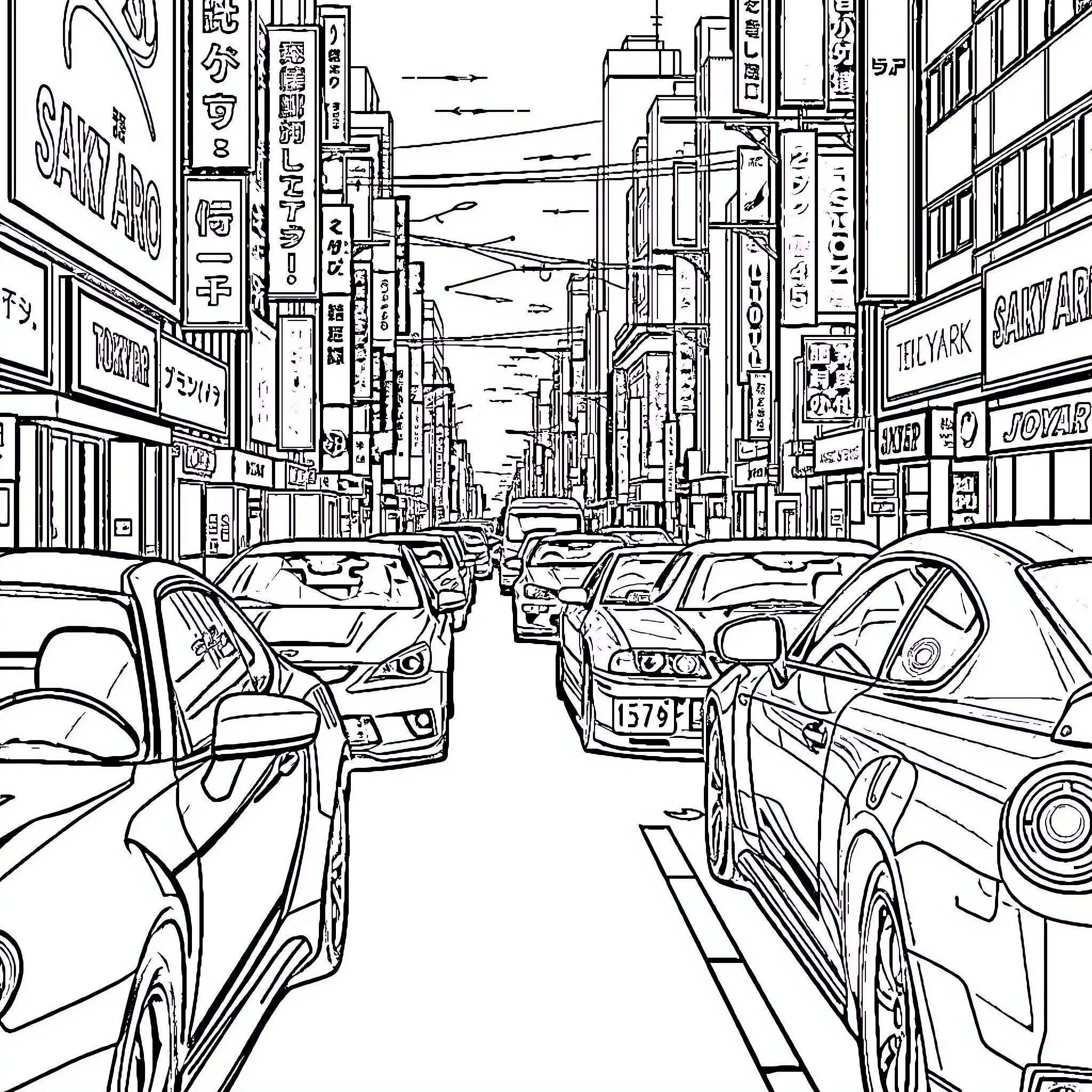 Best JDM Car Coloring Pages (Free Printable PDF)