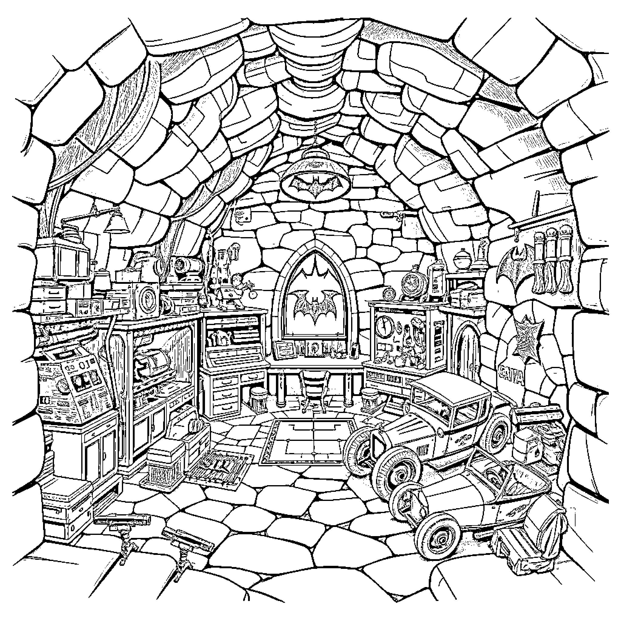 Best Batcave Coloring Pages (Free Printable PDF)