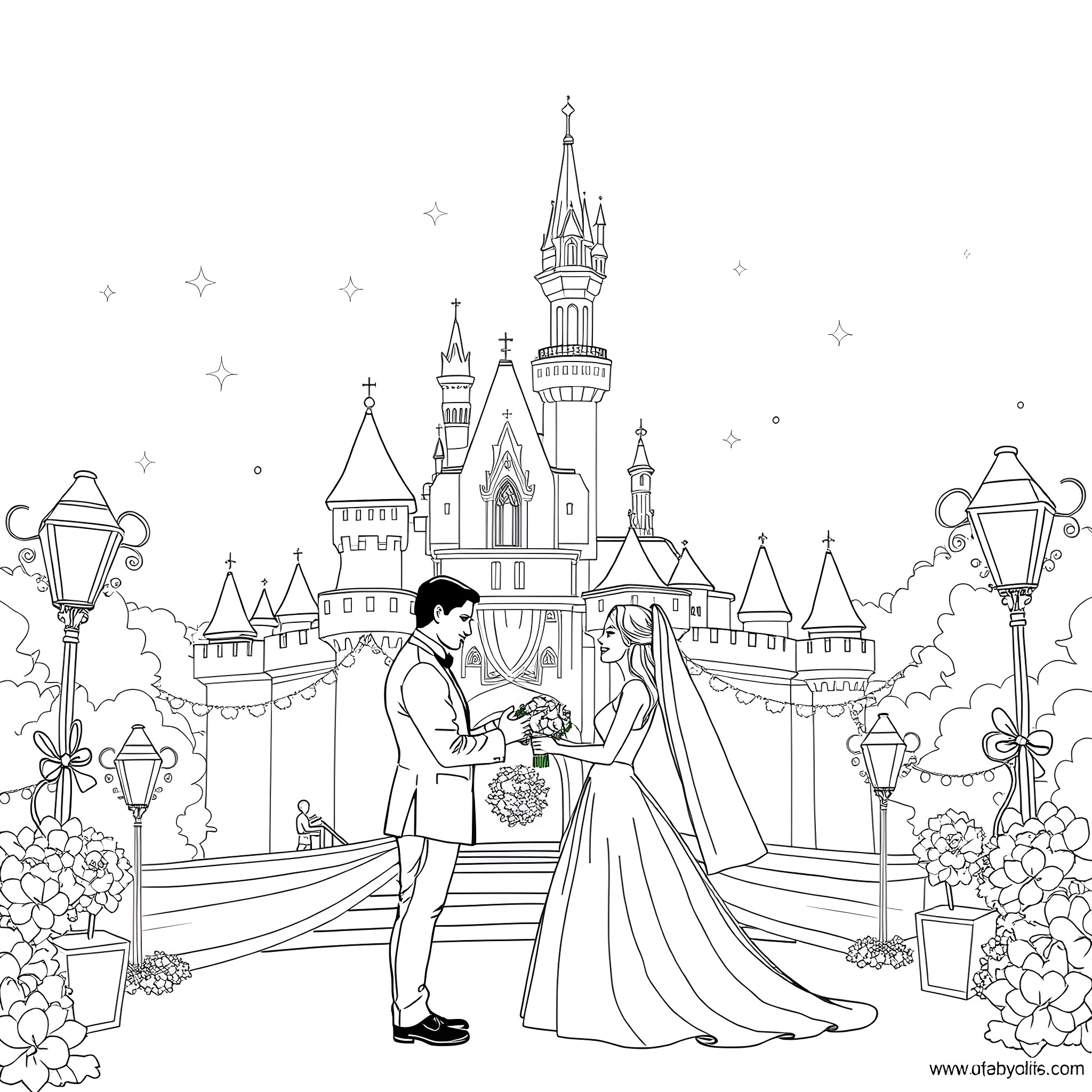 Best Wedding Coloring Pages (Free Printable PDF)