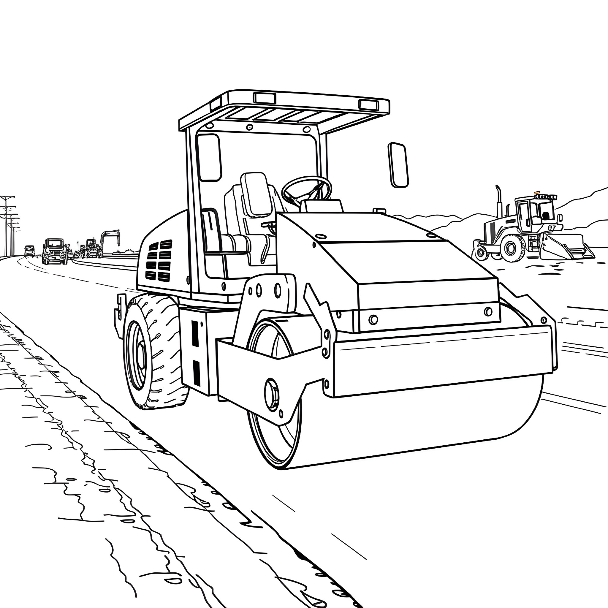 37 Best Asphalt Paver Coloring Pages (Free Printable PDFs)