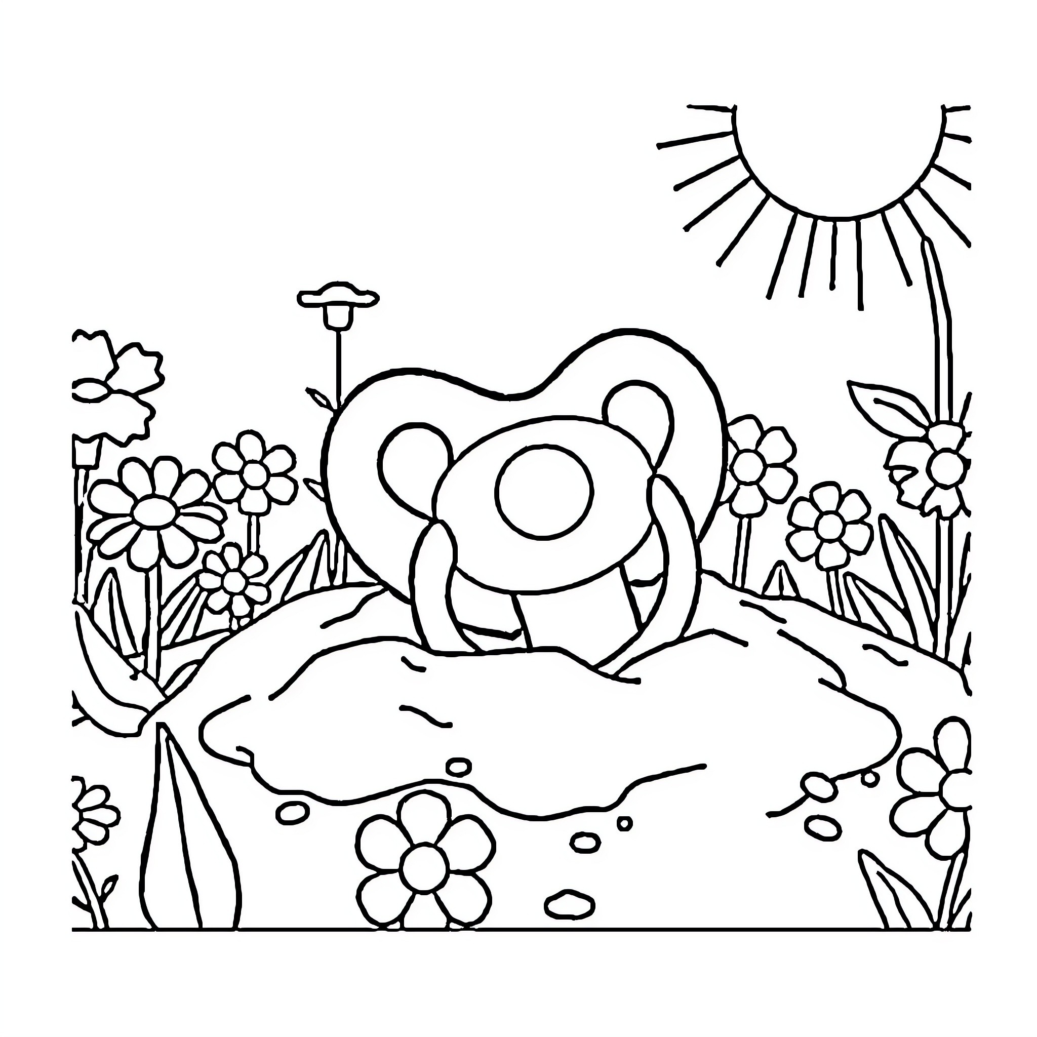 3 Best Pacifier Coloring Pages (Free Printable PDFs)