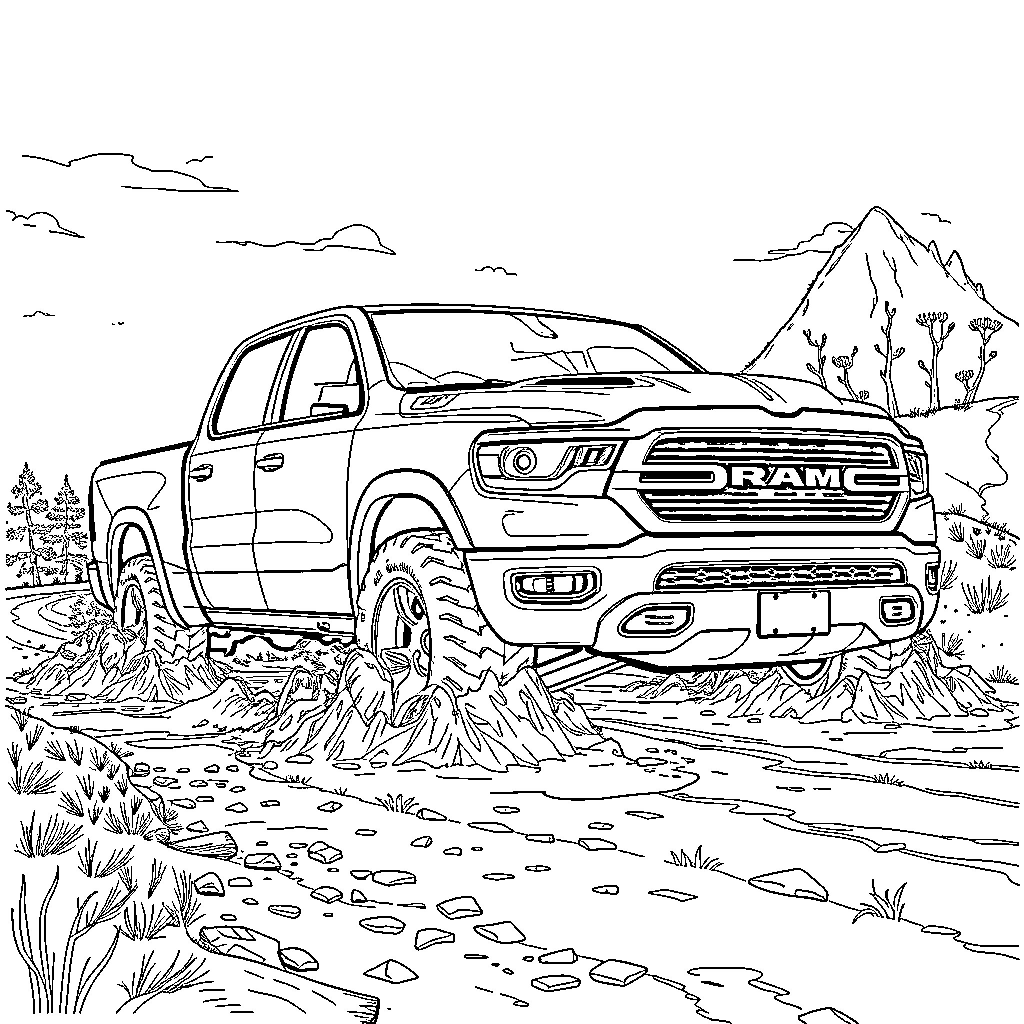 Best Dodge Ram Coloring Pages (Free Printable PDF)
