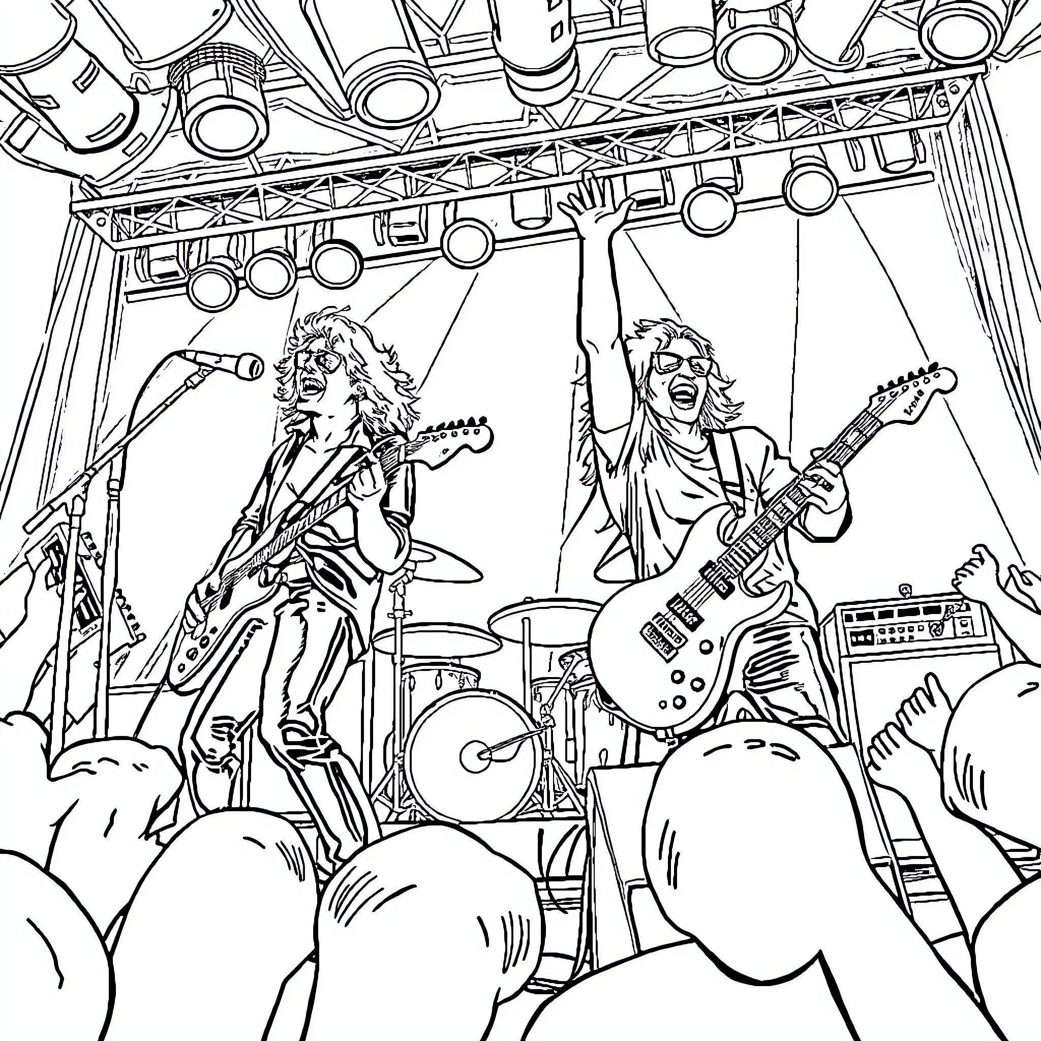 Best Rock Band Coloring Pages (Free Printable PDF)