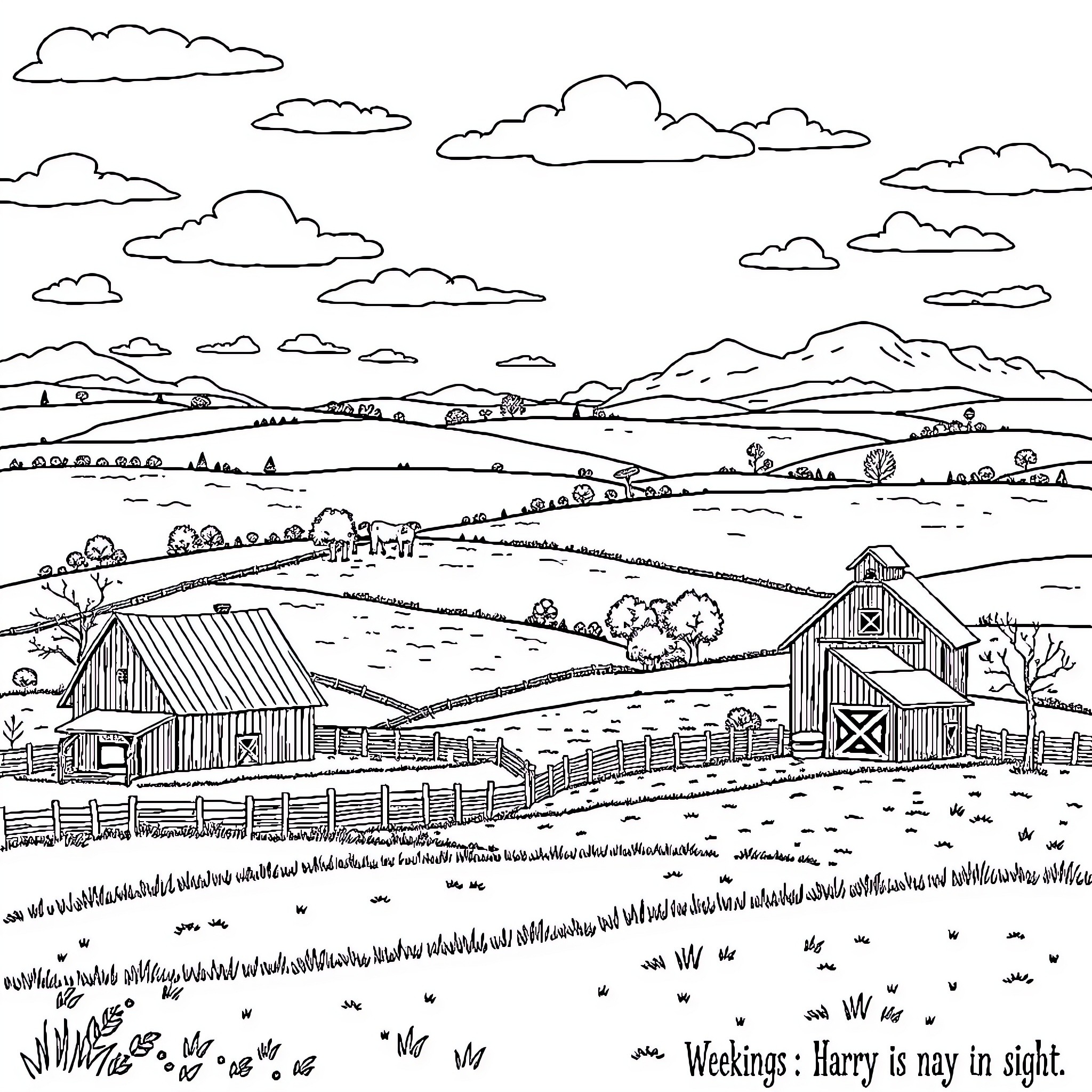 Best Farm Landscape Coloring Pages (Free Printable PDF)