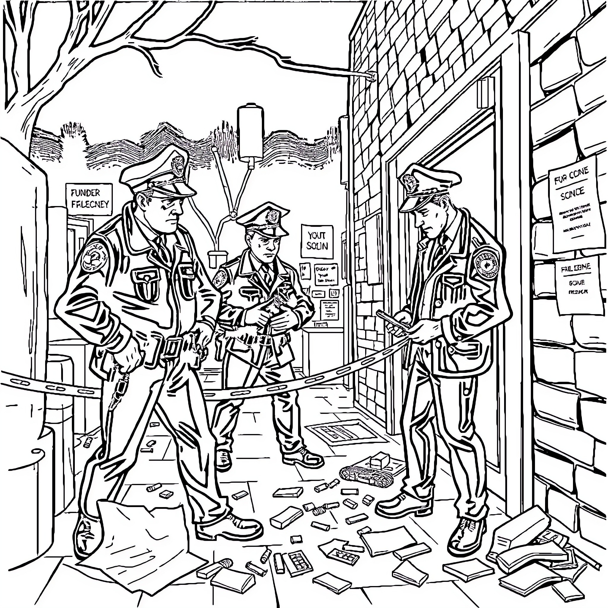 Best Crime Scene Coloring Pages (Free Printable PDF)