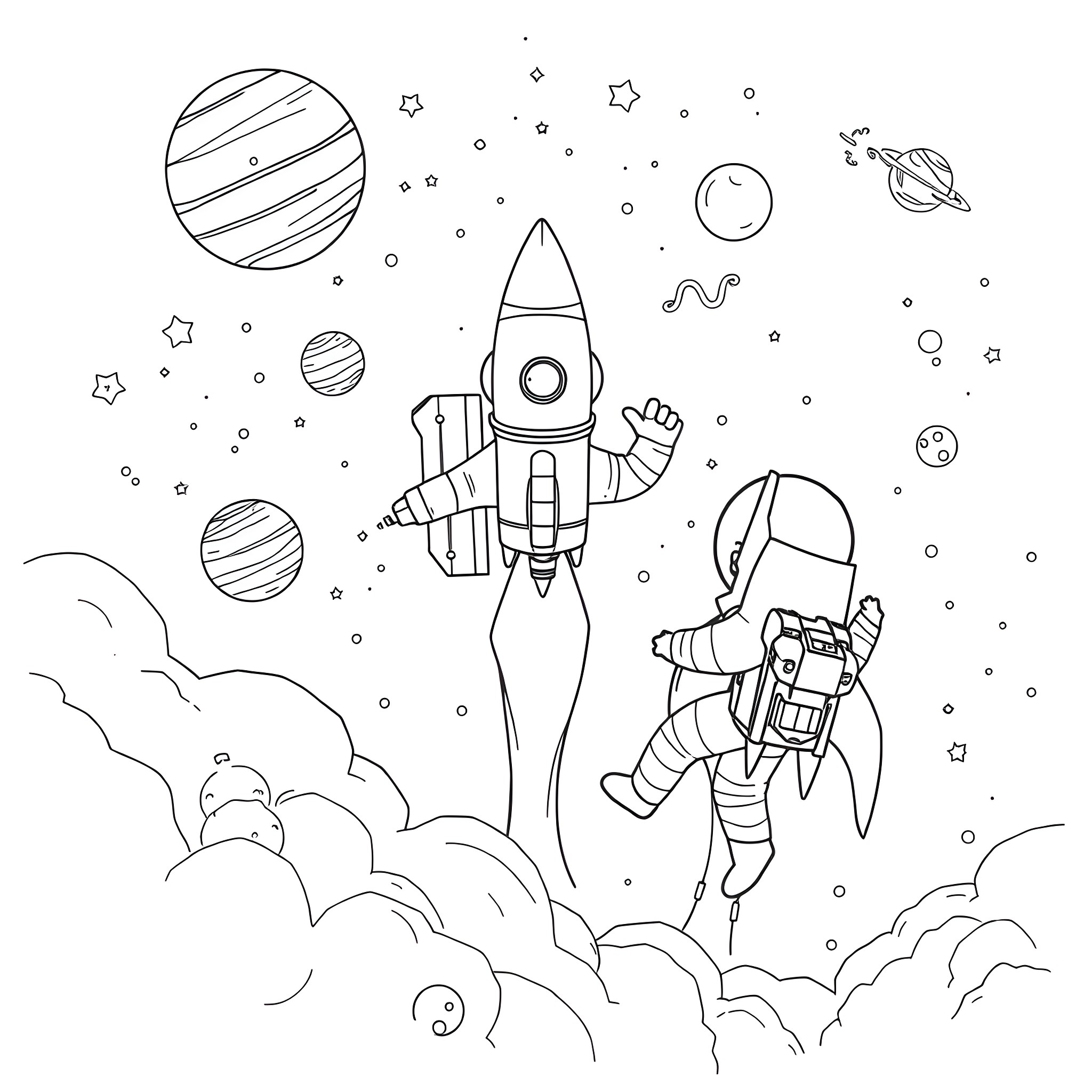 127 Best Astronaut Coloring Pages (Free Printable PDFs)