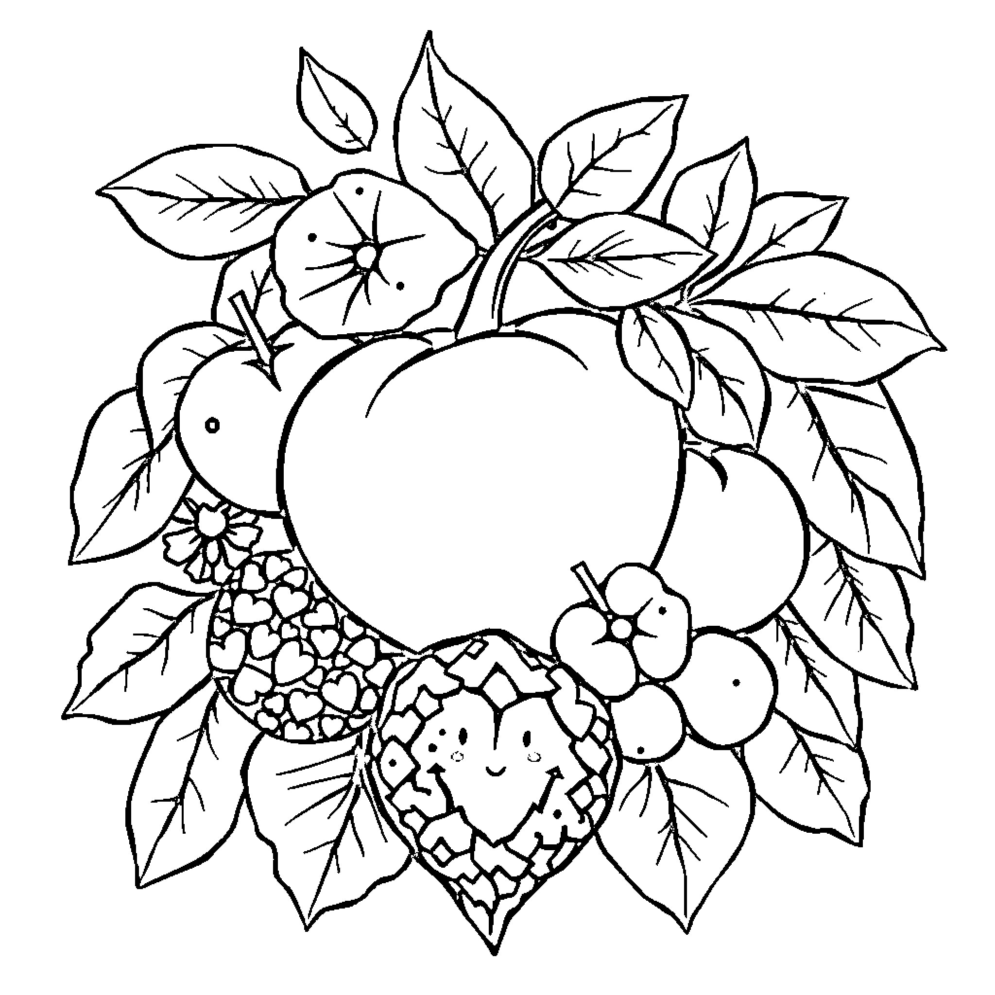 Best Fruit Coloring Pages (Free Printable PDF)