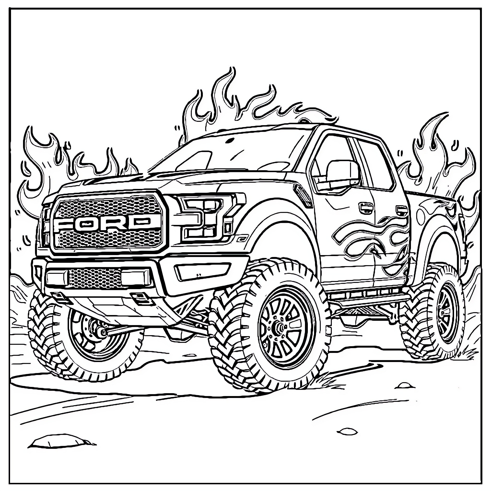 Best Ford Raptor Coloring Pages (Free Printable PDF)