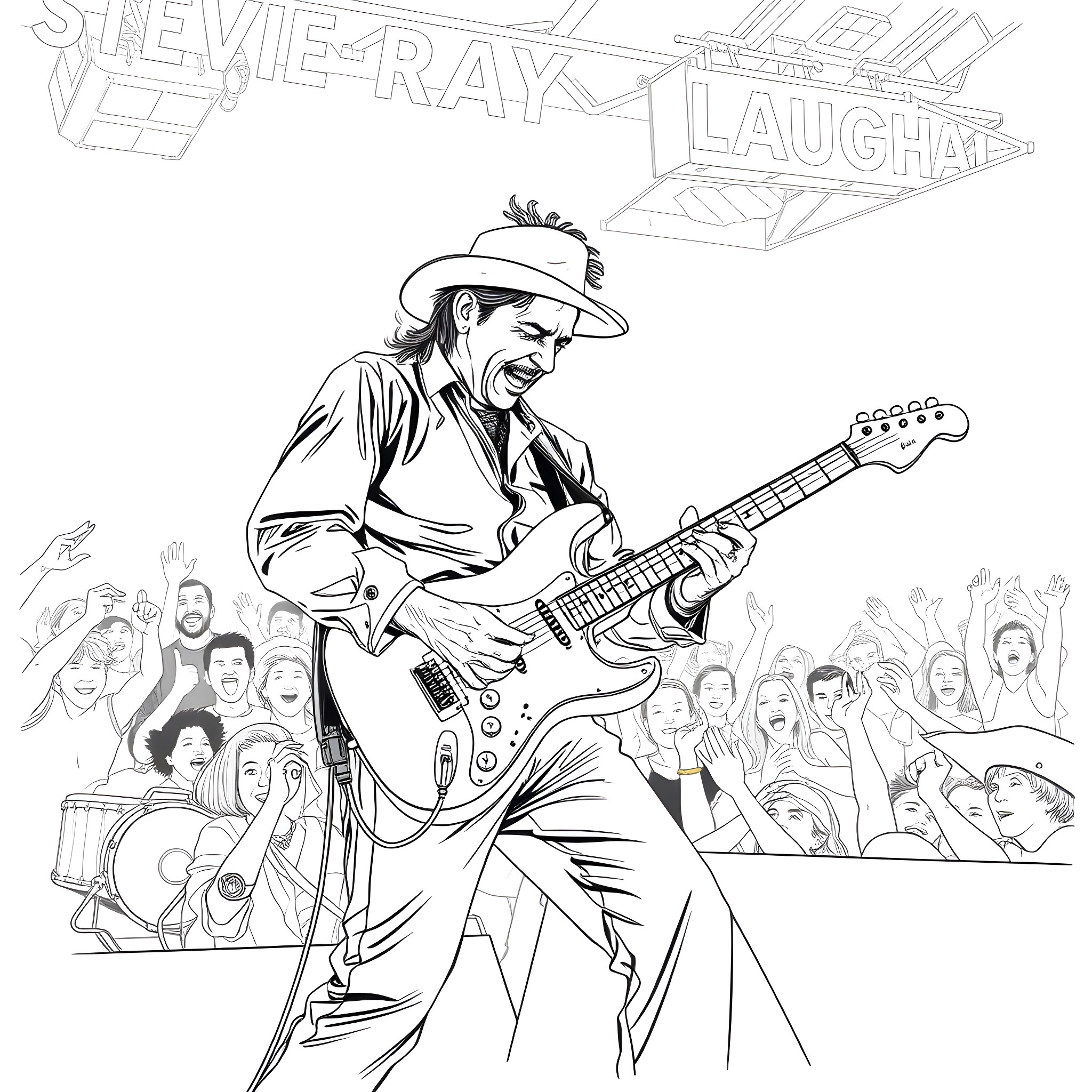 Best Stevie Ray Vaughan Coloring Pages (Free Printable PDF)