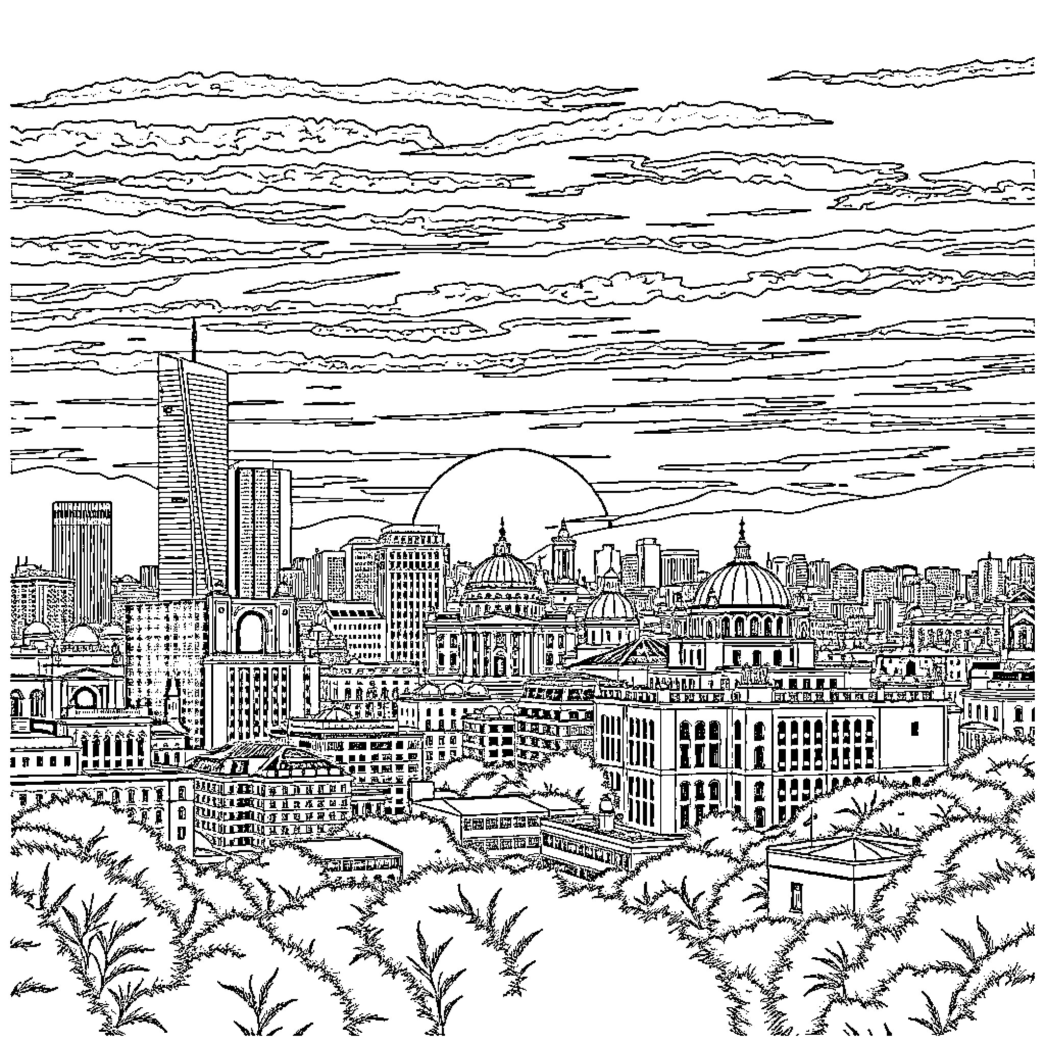 Best Cityscape Coloring Pages (Free Printable PDF)