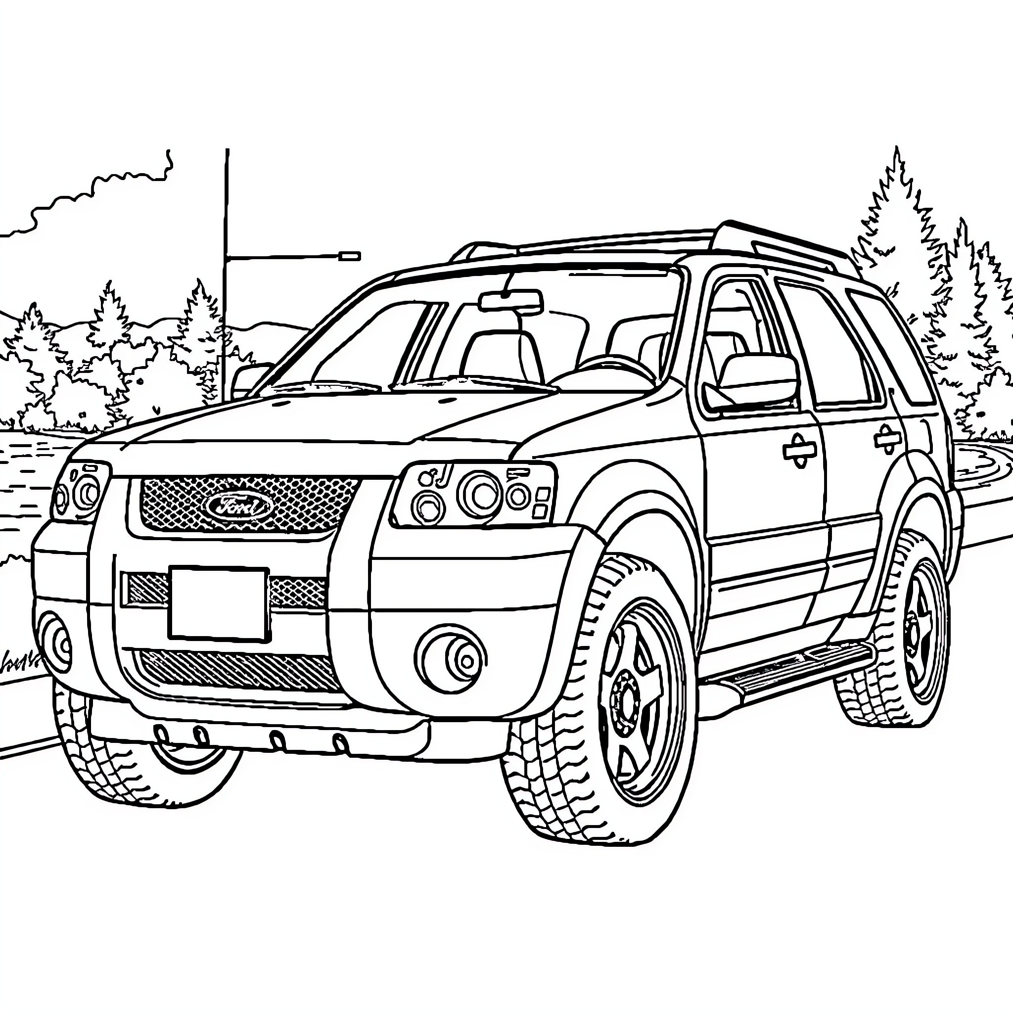 19 Best Ford Escape Coloring Pages (Free Printable PDFs)